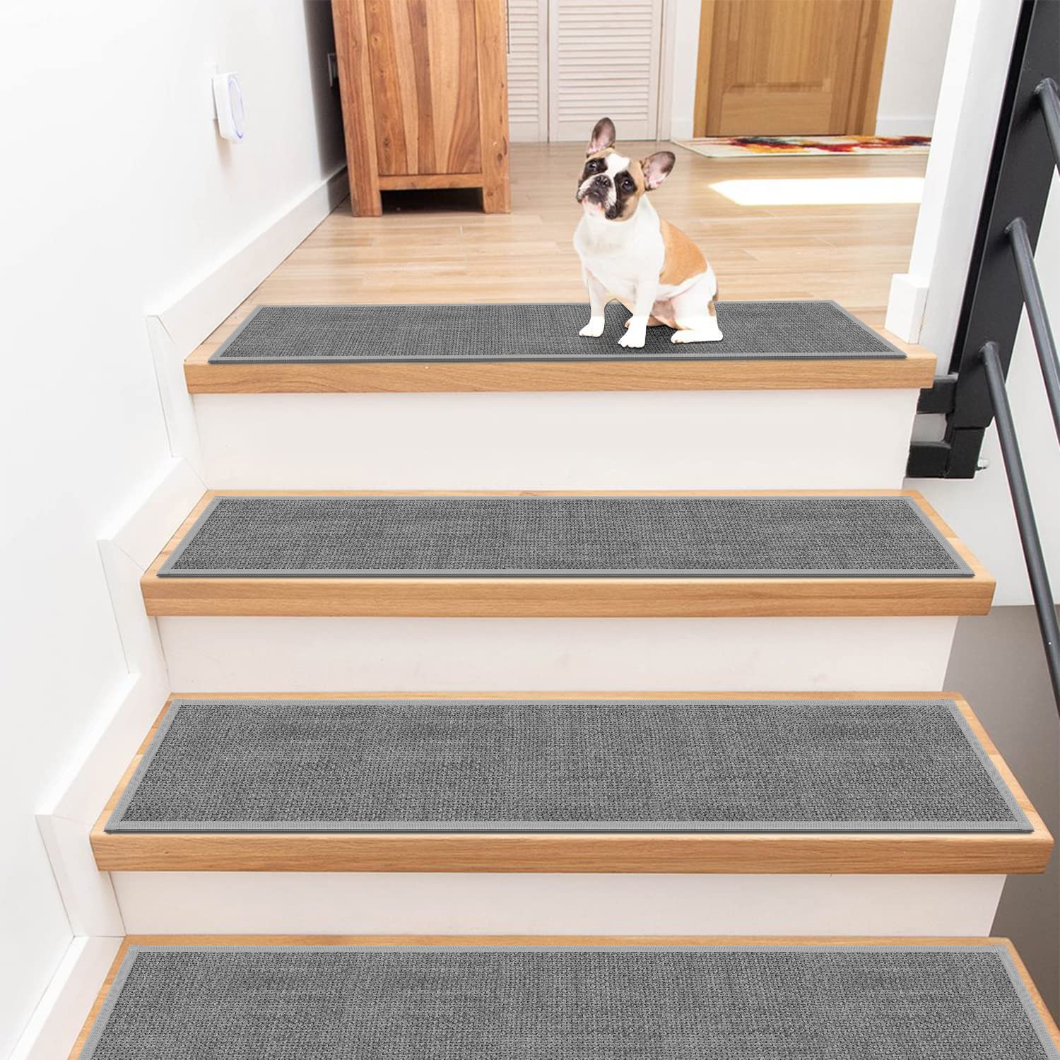 Snapklik.com : Jute Stair Treads Non Slip For Wooden Steps Set Of 15 ...
