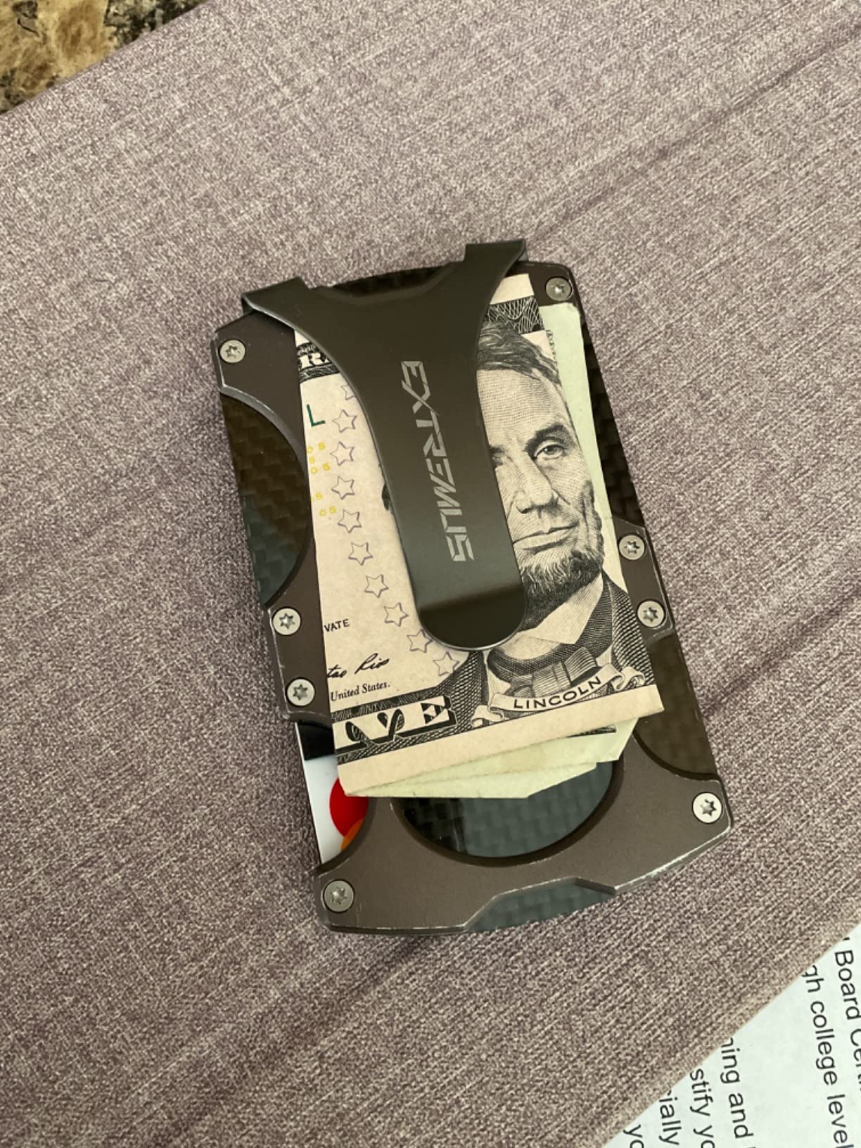 $6/mo - Finance Extremus Tactical Wallet, Carbon Fiber Money Clip, RFID ...