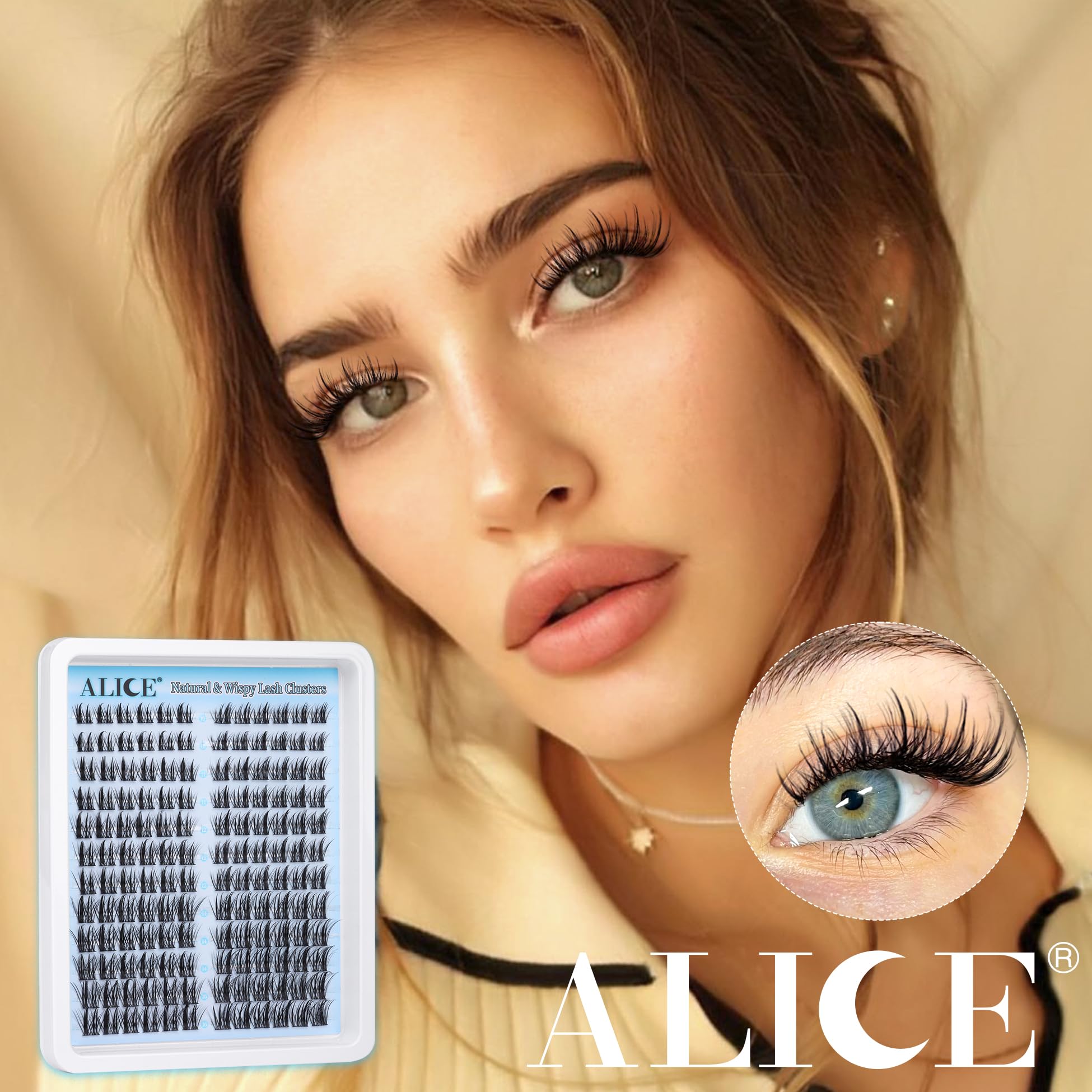 Snapklik.com : Natural Lash Clusters DIY Lash Extensions Wispy Eyelash ...