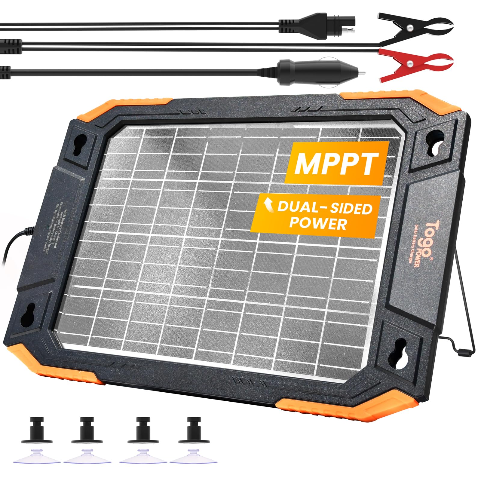 Amazon.com : TogoPOWER 12V Solar Battery Charger Maintainer, Built-in ...