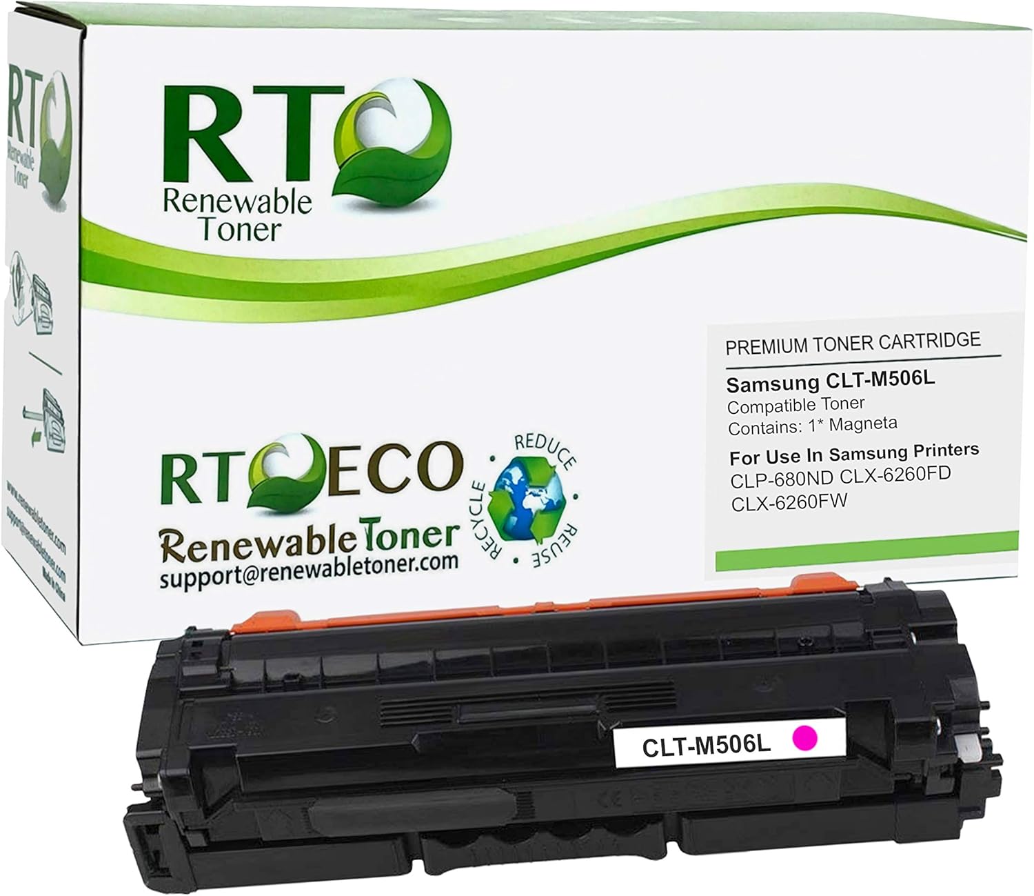 Amazon.com: Renewable Toner Compatible Toner Cartridge Replacement for Samsung CLT-M506L CLT ...