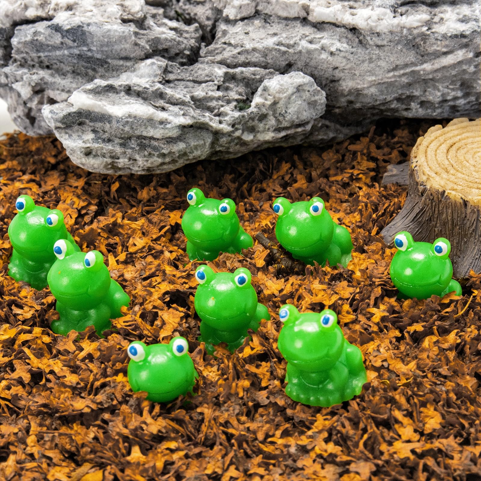 Snapklik.com : Exine 200 Pcs Resin Mini Frogs Green Frog Miniature ...