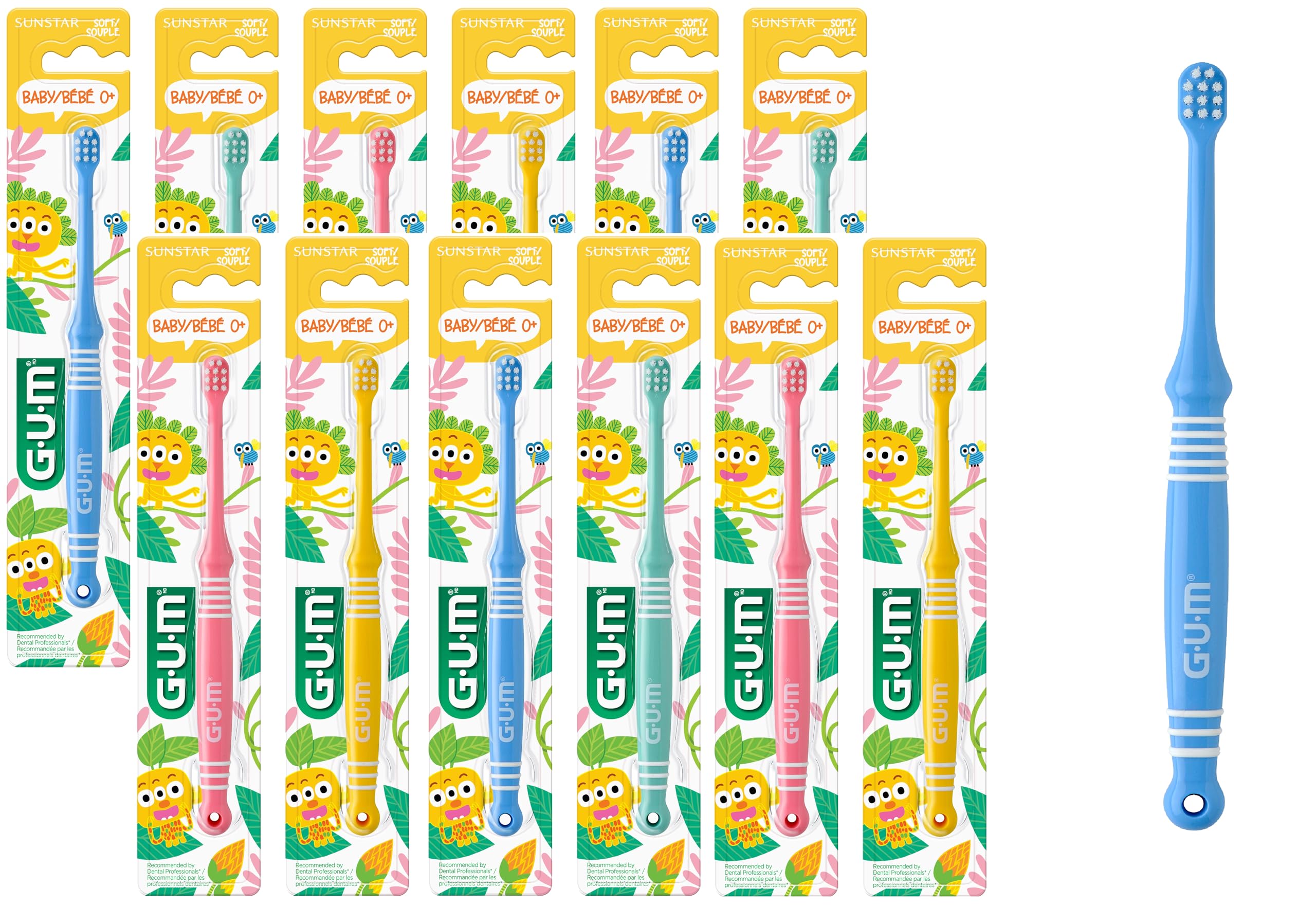 GUM® Baby Brush 0-2 years (12 toothbrushes) : Amazon.ca: Health ...