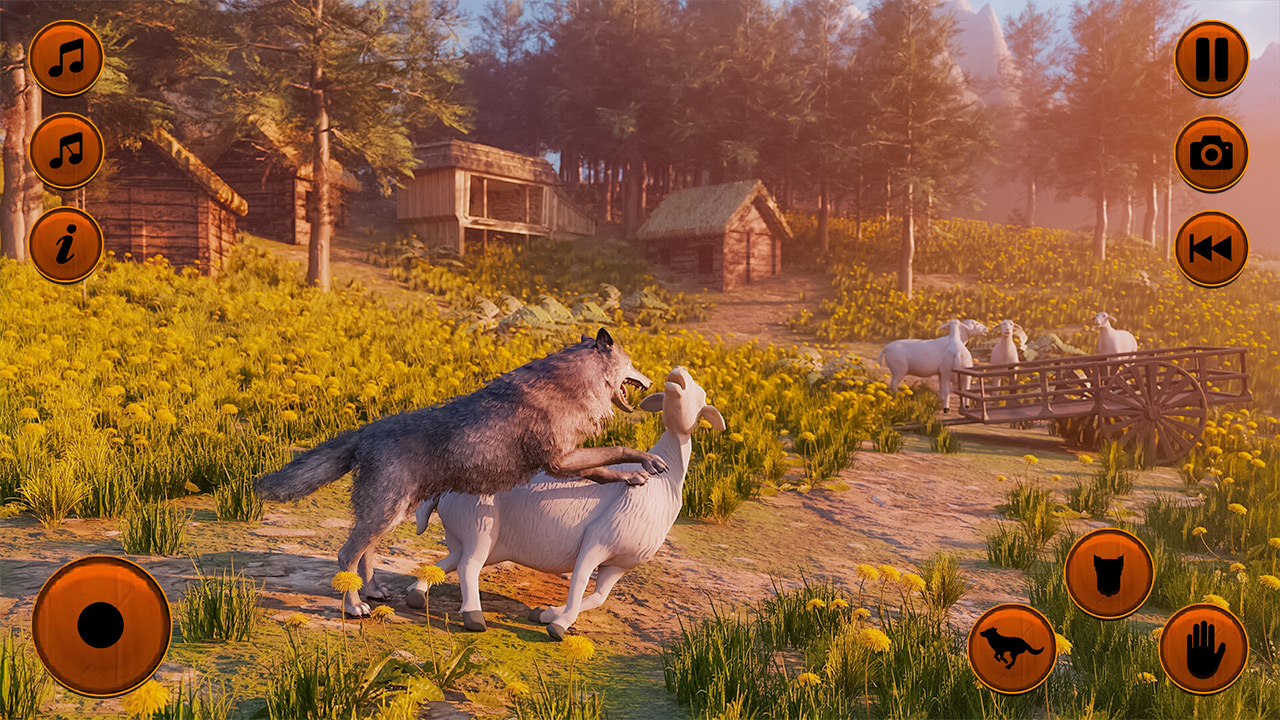Wild Wolf Animal Fighting 3D Game: Hunting Animal Attack Survival Simulator- Virtual Wolf ...