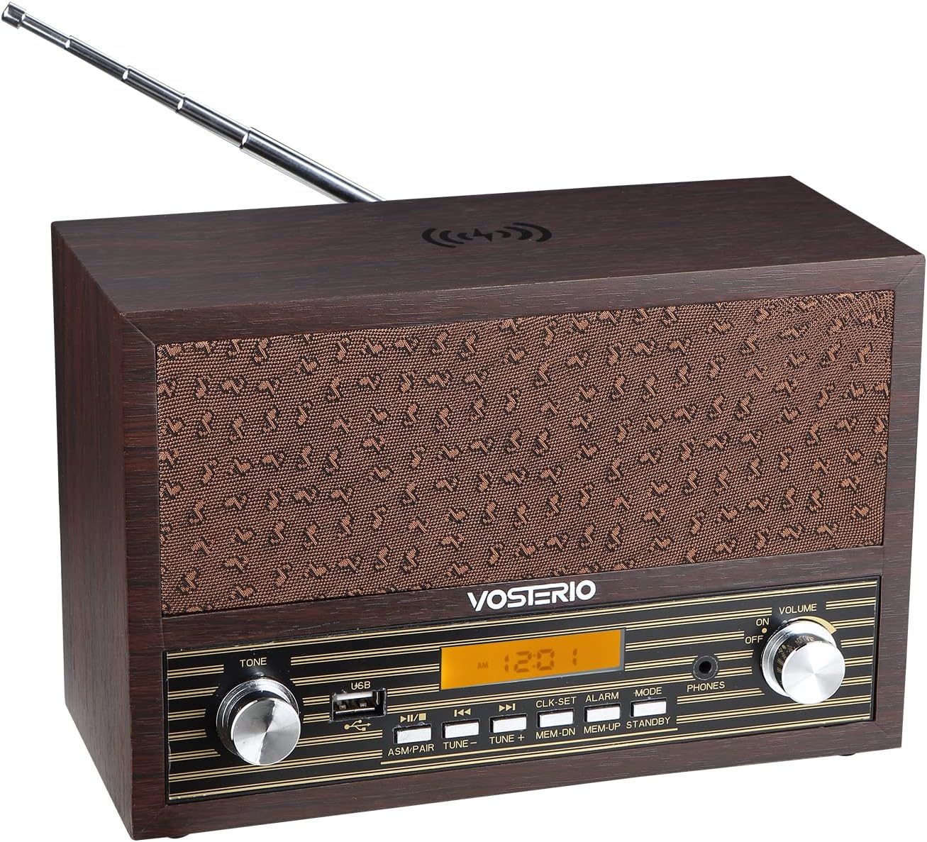 Radio Dab+ FM Bluetooth Bois Secteur - August MB420 Radio numérique ...