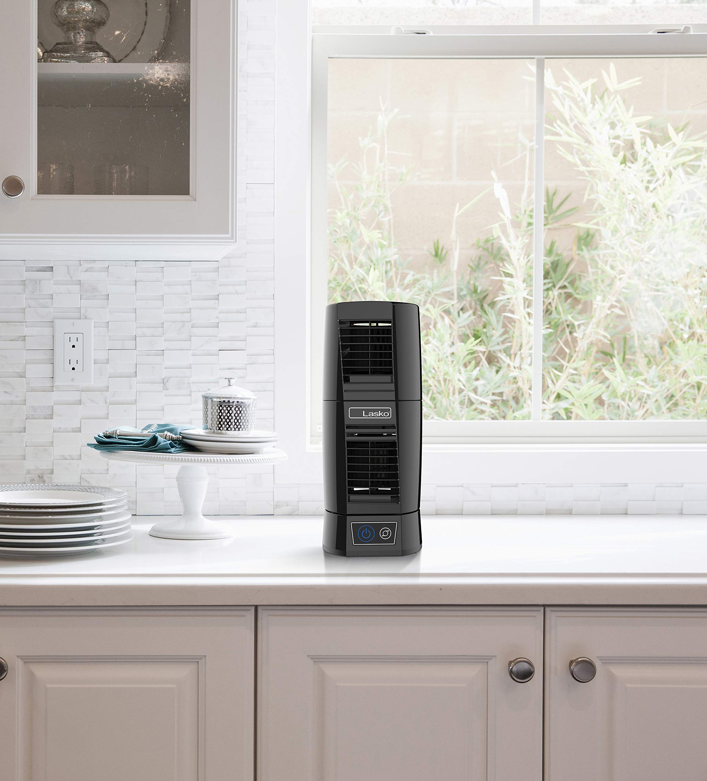 Snapklik.com : T13310 Personal Oscillating Table Tower Fan Small, Quiet, Portable, Electric Plug ...