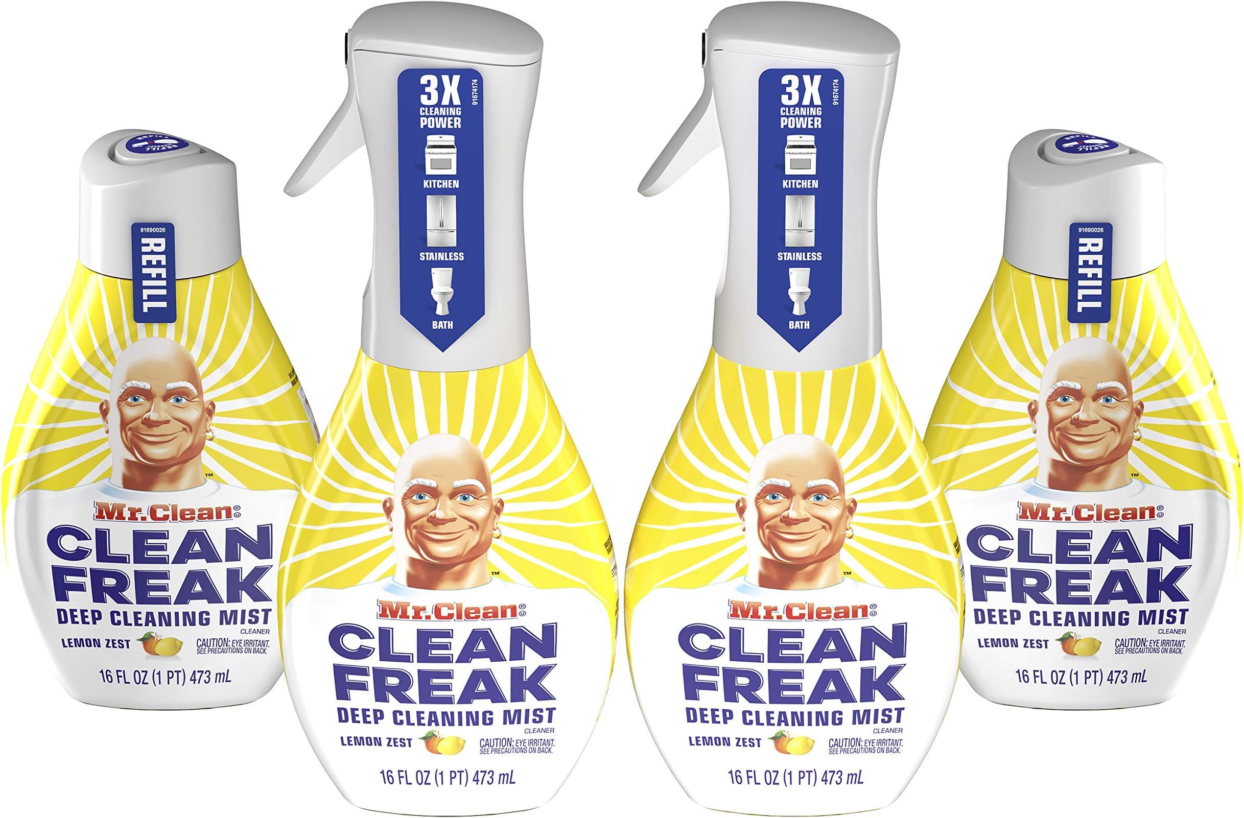 Amazon.com: Mr. Clean Freak Deep Cleaning Mist Spray Refill, Lemon Zest ...