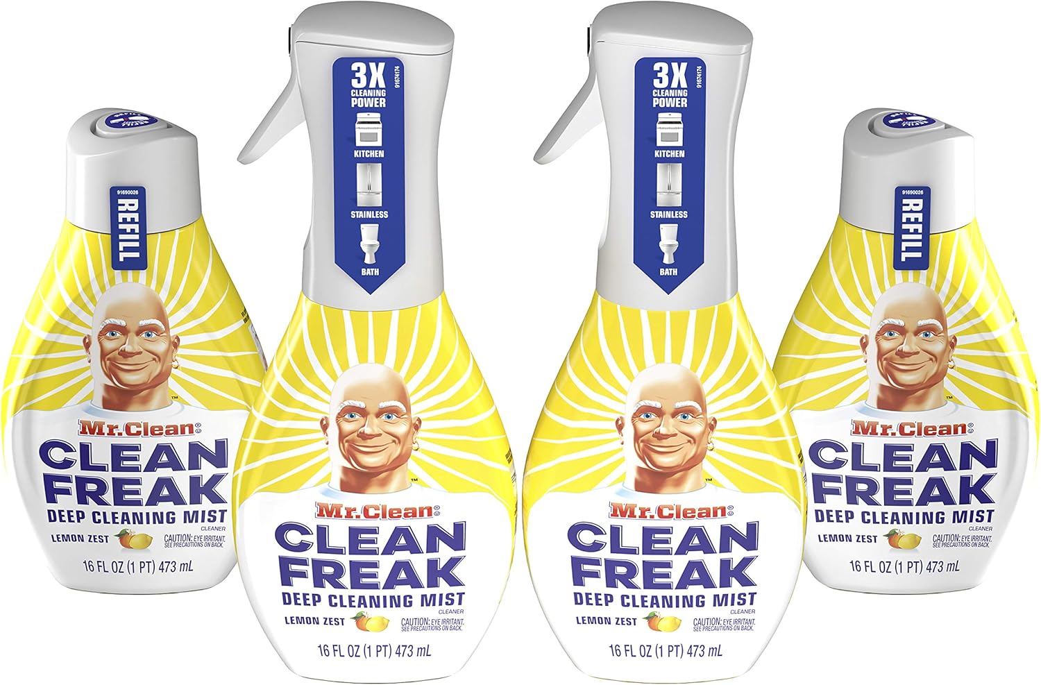 Amazon.com: Mr. Clean Freak Deep Cleaning Mist Spray Refill, Lemon Zest ...