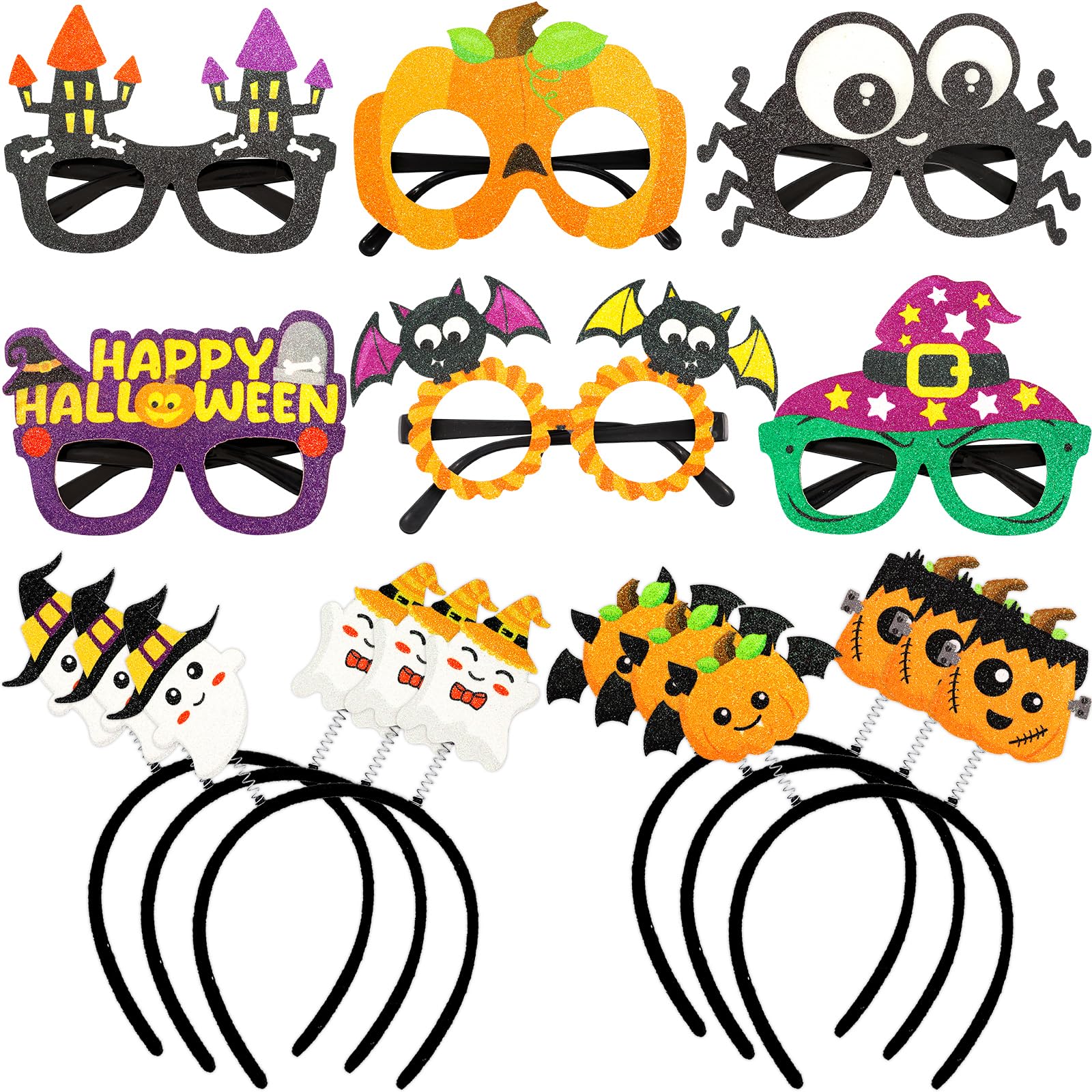 Amazon.com: Halloween Bopper Headbands Kids 12Pcs Halloween Party ...
