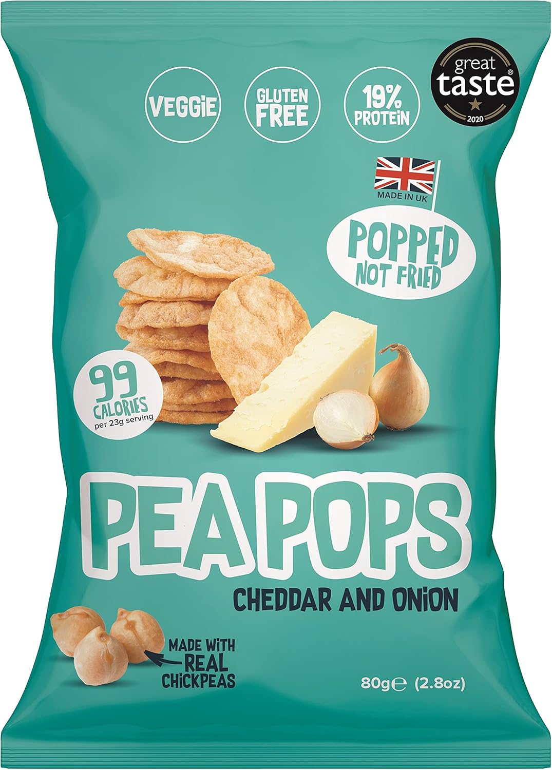 Pea Pops Healthy Chickpea Crisps - Low Calorie, Gluten Free, Plant ...