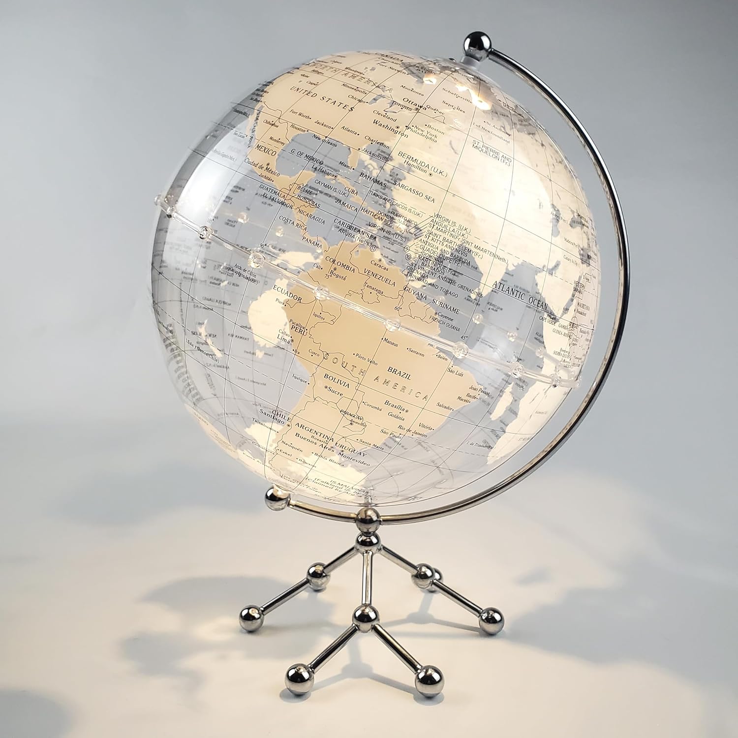 Amazon.com: Generic White Earth Globe Desk Lamp, Touch Switch, Globe ...