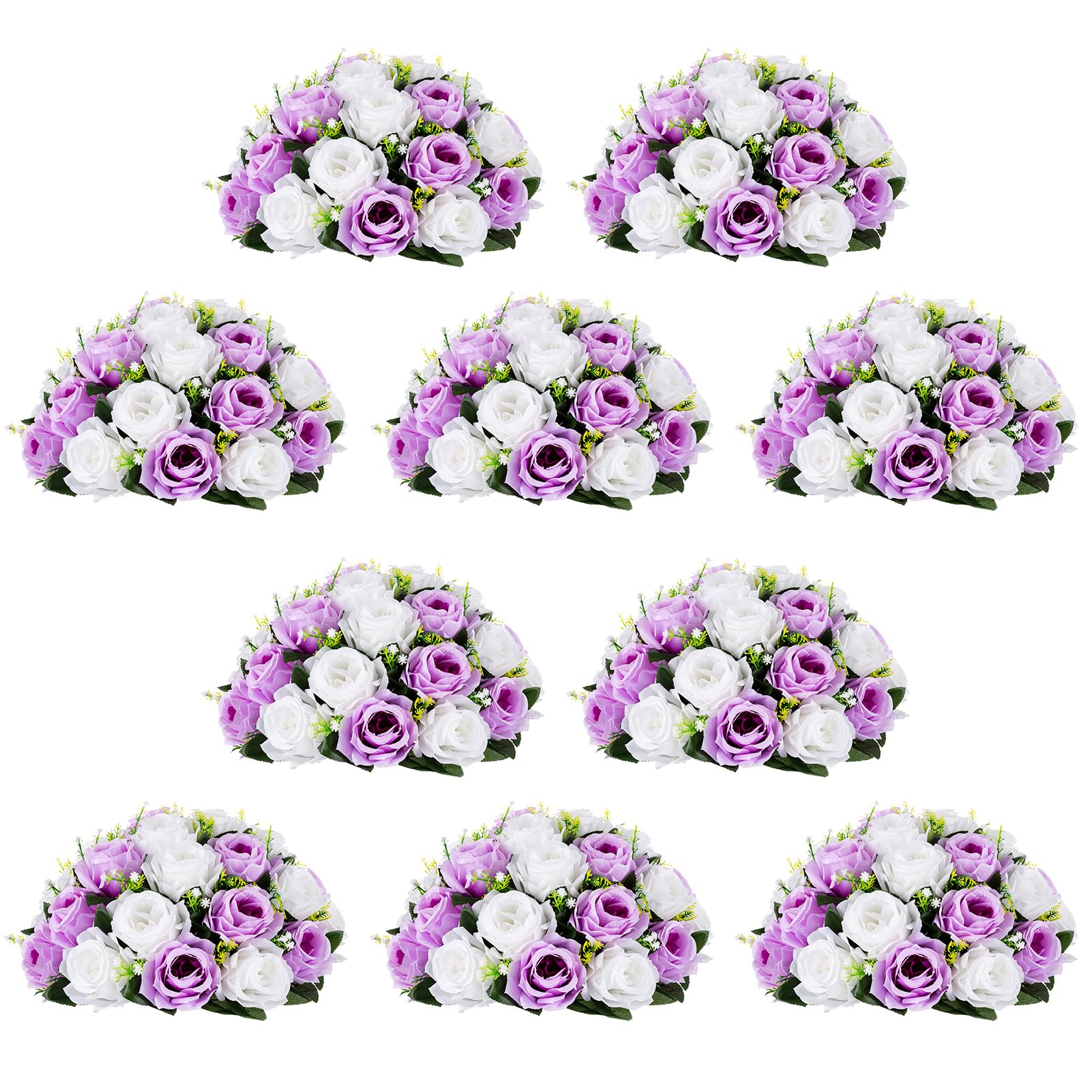 Amazon.com: NUPTIO Large Artificial Flower Centerpieces - 10 Pcs 13.8in ...