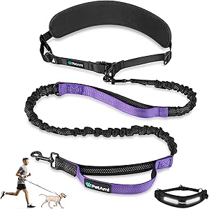Amazon.com : PetAmi Heavy Duty Hands Free Dog Leash, Adjustable Waist Belt for Large Dog Walking ...