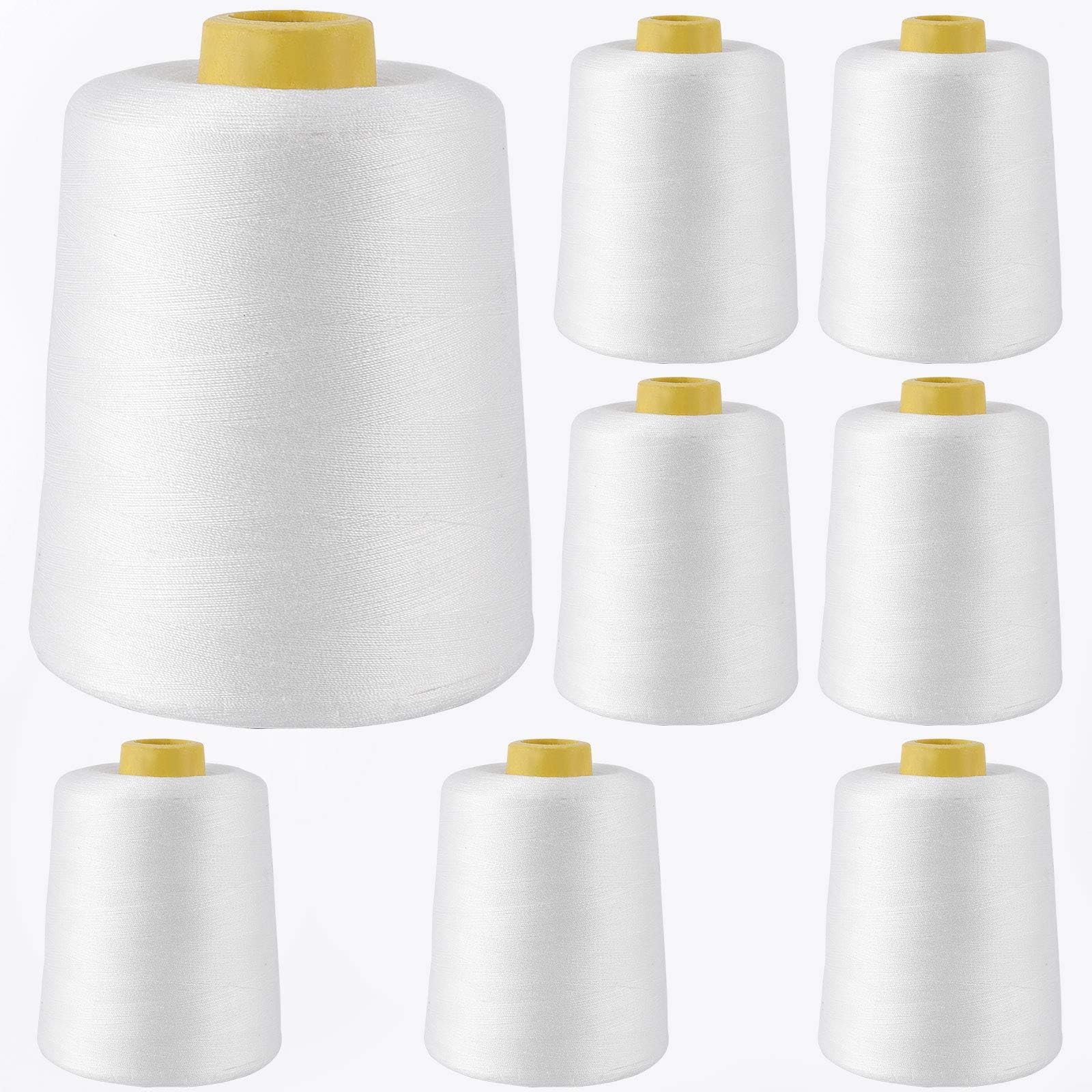 Amazon.com: 2 Spools Polyester 3000 Yards Sewing Thread Spools, 40/2 ...