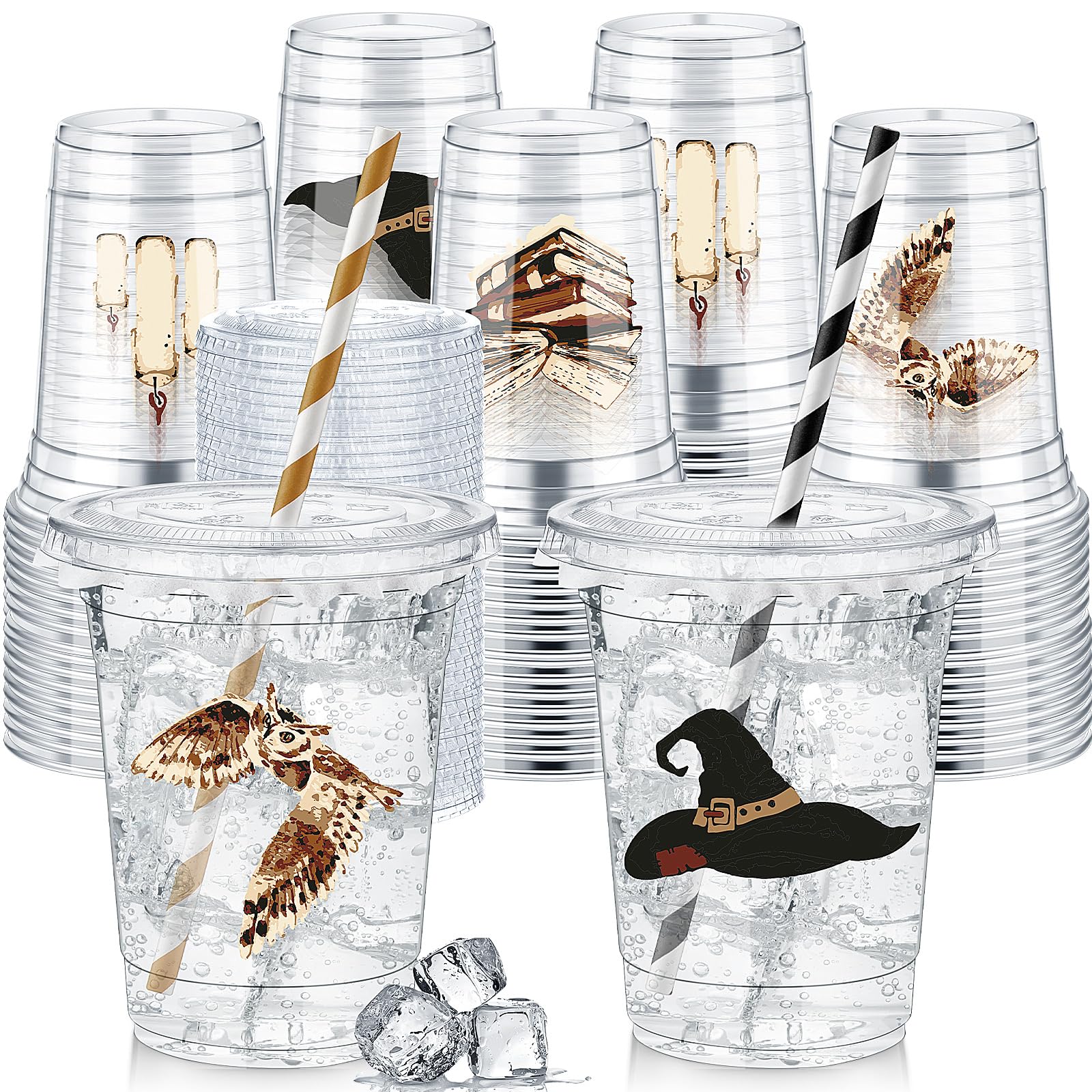 Amazon.com: Pickmesh 50 Pcs Magical Wizard Cups 12 oz Disposable ...