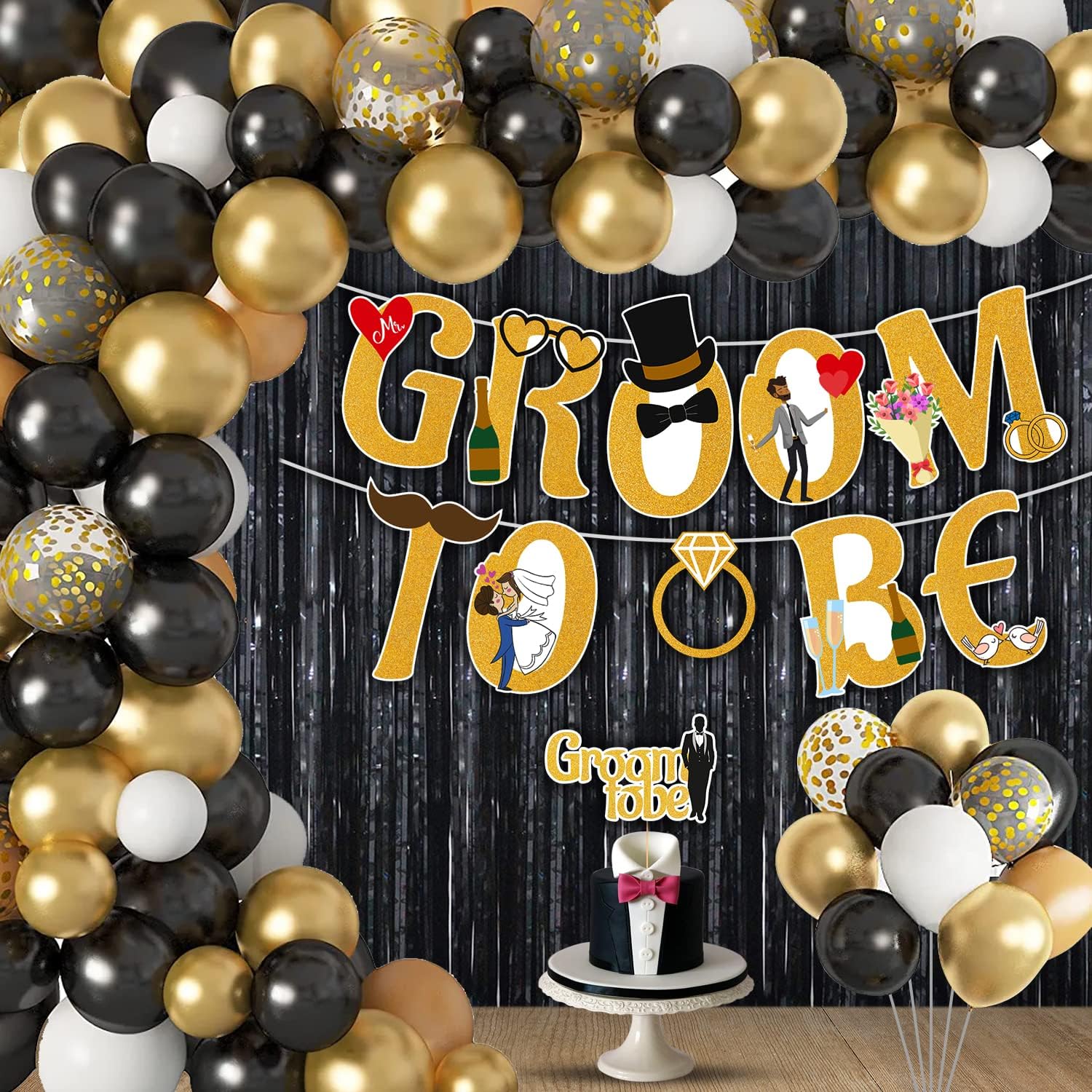 Party Propz Groom to Be Decoration Set - 48Pcs Groom to Be Banner ...