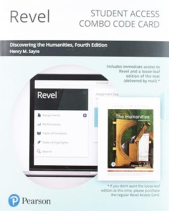 Discovering the Humanities - Revel + Print Combo Access Code: Sayre, Henry: 9780135256091 ...
