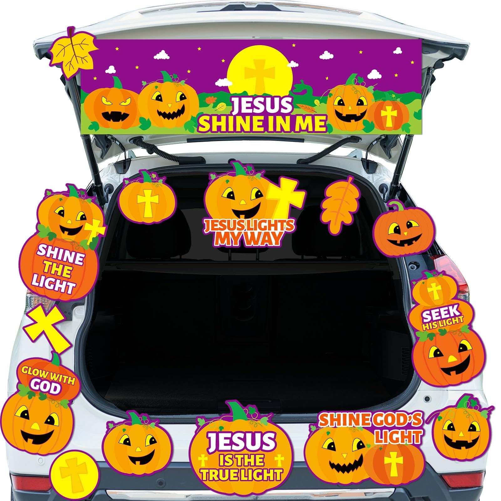 Snapklik.com : 18pcs Halloween Religious Trunk Or Treat Car Decorations ...