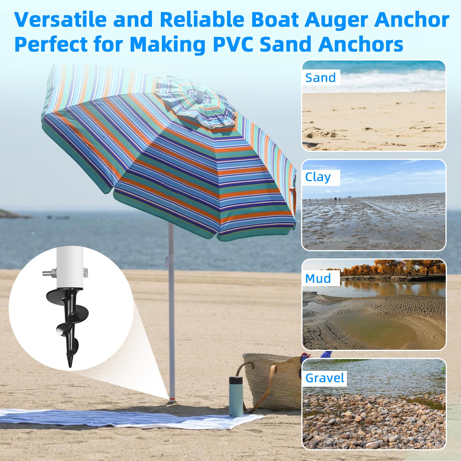 Snapklik.com : JYINCPED 2 Pack Dock Auger Sand Auger For PVC Tubing ...