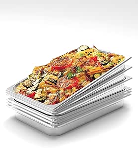 Amazon.com: 6 Pack Full Size Food Pan,Commercial Catering Hotel Pan ...