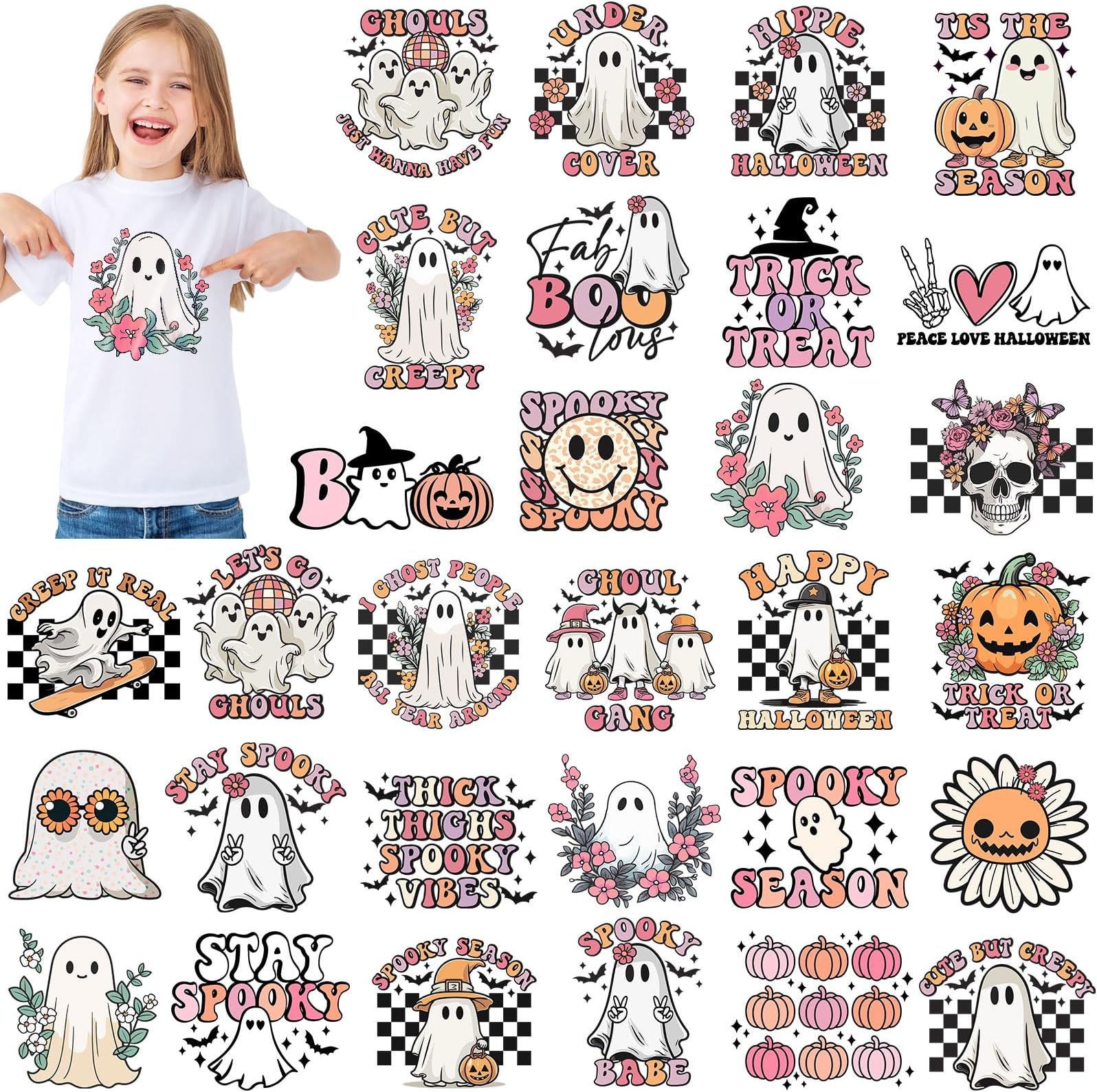 Amazon.com: Seajan 48 Pcs Fall Iron on Transfers for T Shirts ...