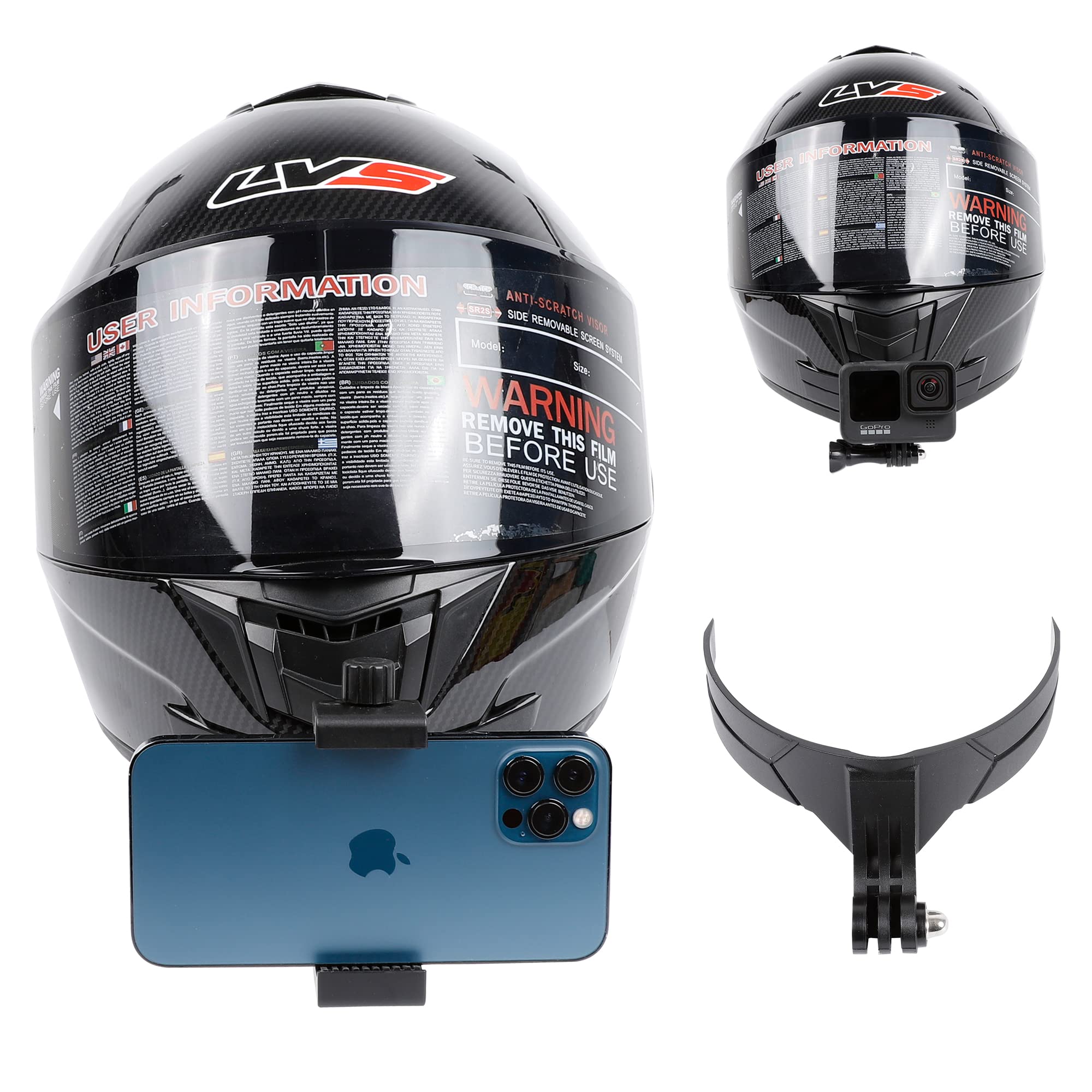 Amazon.com: PellKing Universal Motorcycle Helmet Chin Action Camera ...