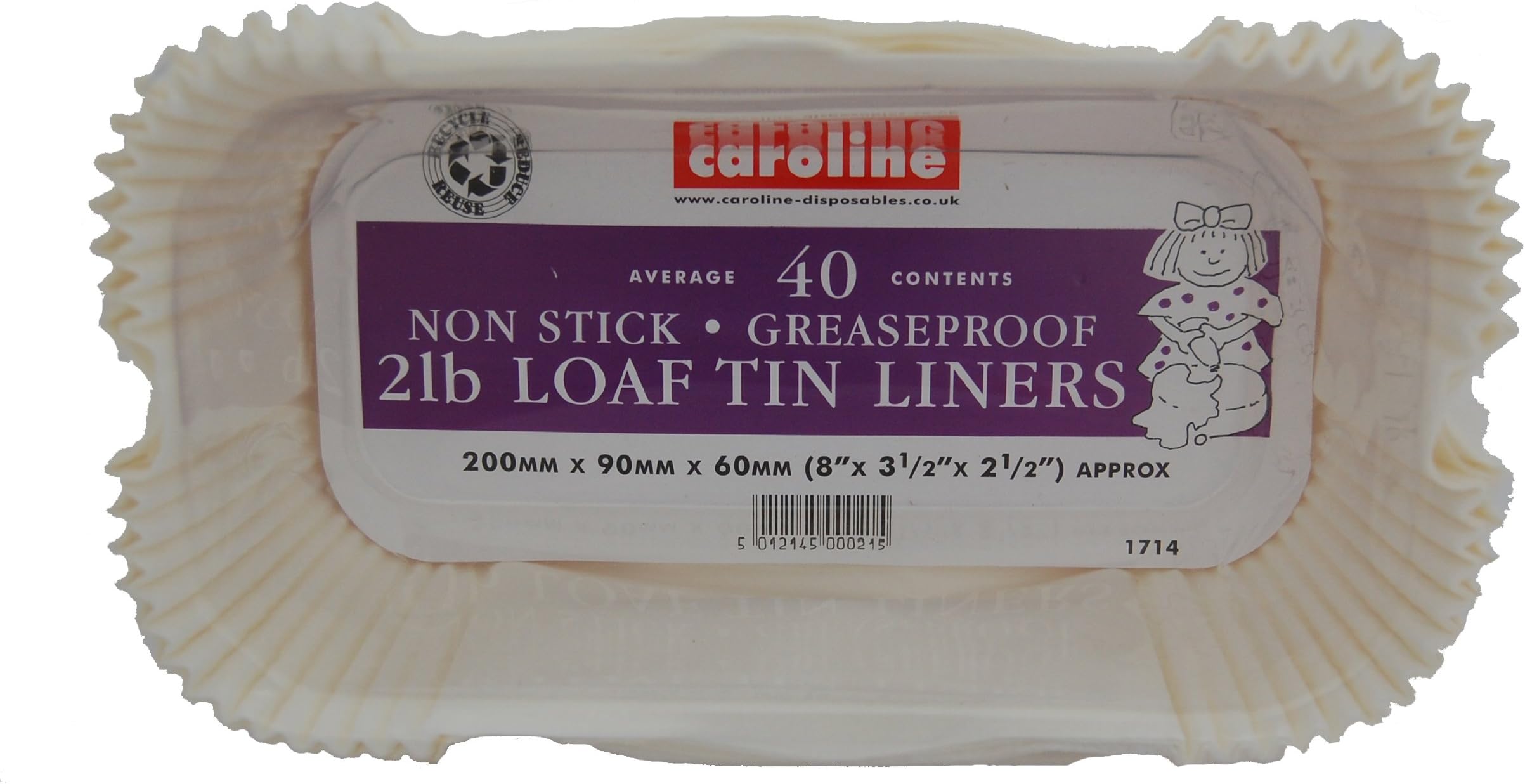 Amazon.com: Caroline Packaging Loaf Tin Liners (40) 2lb: Home & Kitchen
