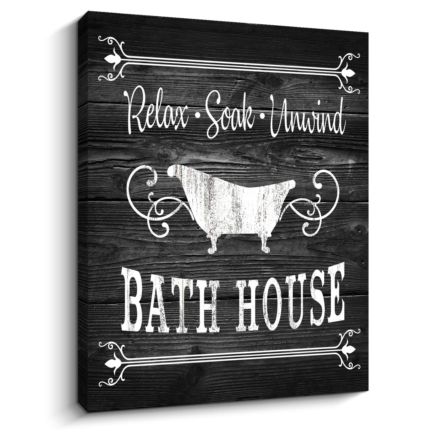 Amazon.com: Bathroom Rules Sign Vintage Canvas Prints Bath Signs Wall ...