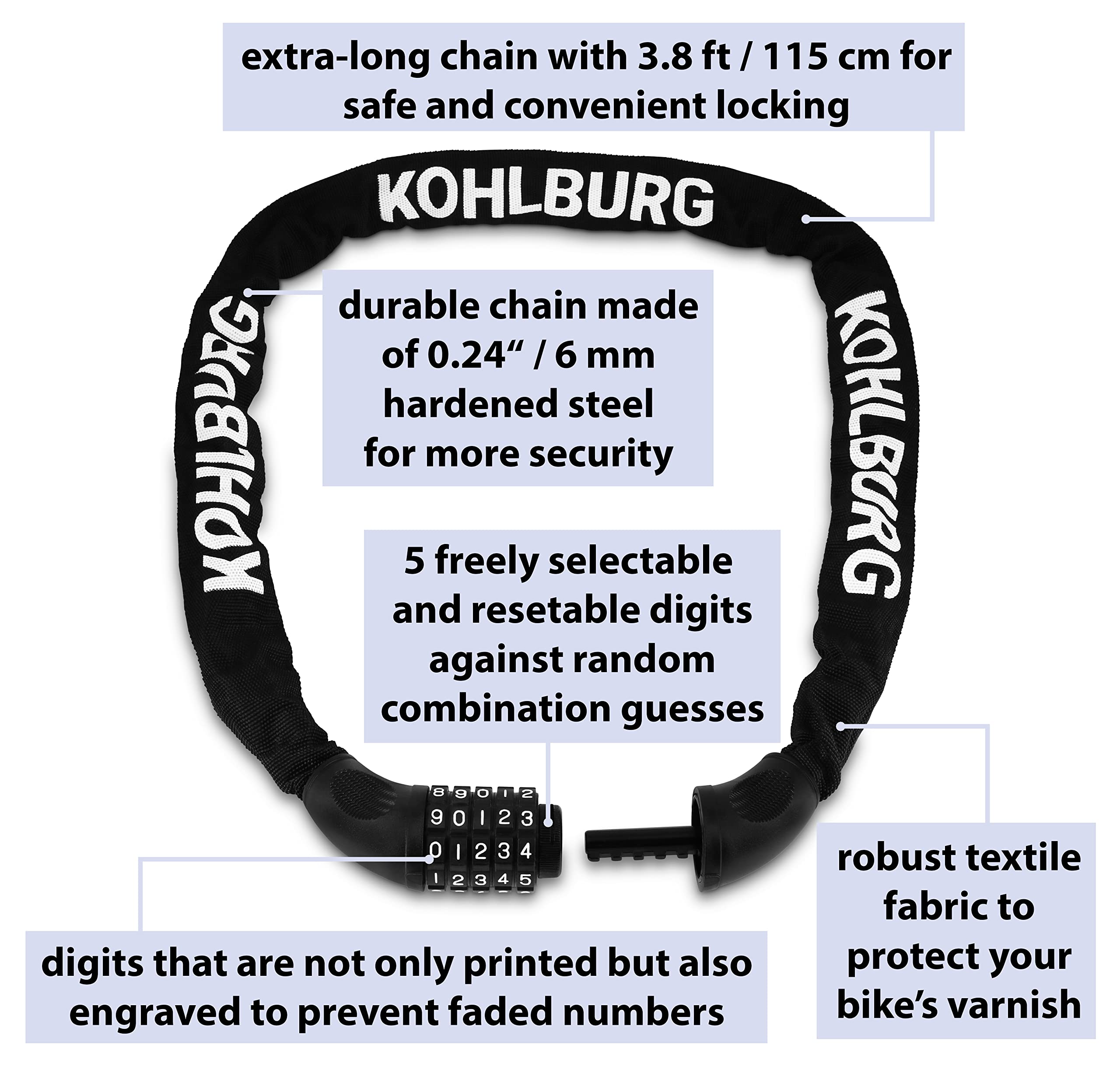 Chain number lock clearance