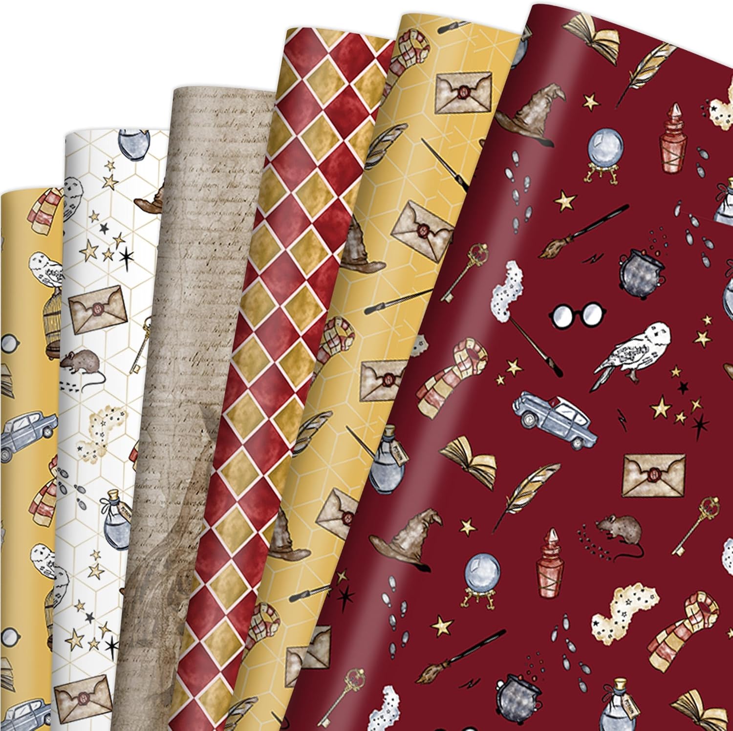 Amazon.com: 12 Sheets Magical Fantasy Wrapping Paper, Vintage Gift Wrap ...