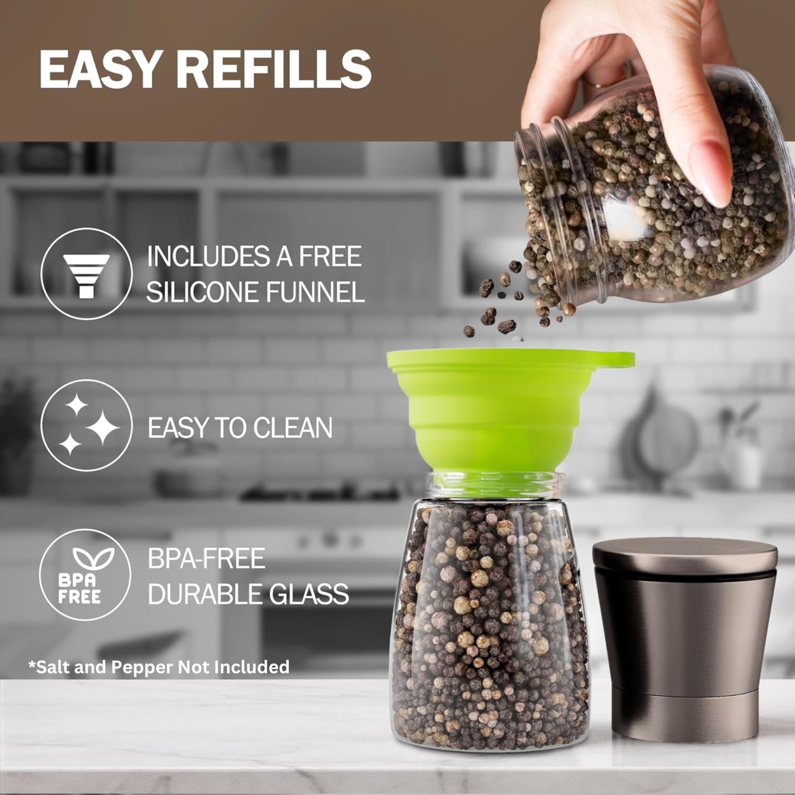 Snapklik.com : Home EC Original Gun Metal Bronze Salt And Pepper ...