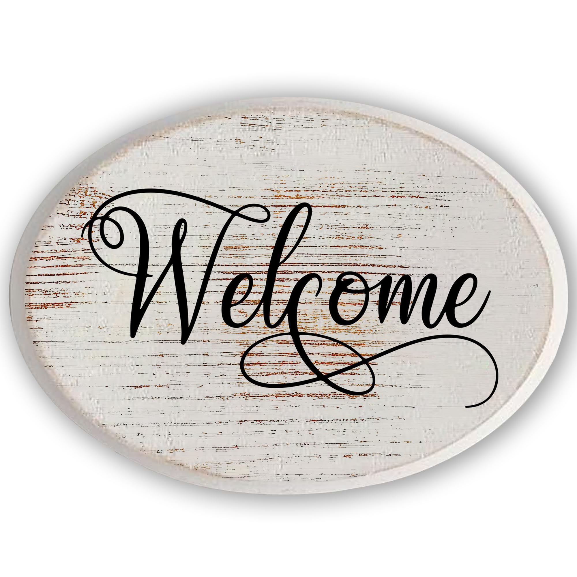 Amazon.com: 5"X7" Oval Welcome Sign - Nature Pine Wood Rustic Sign With ...