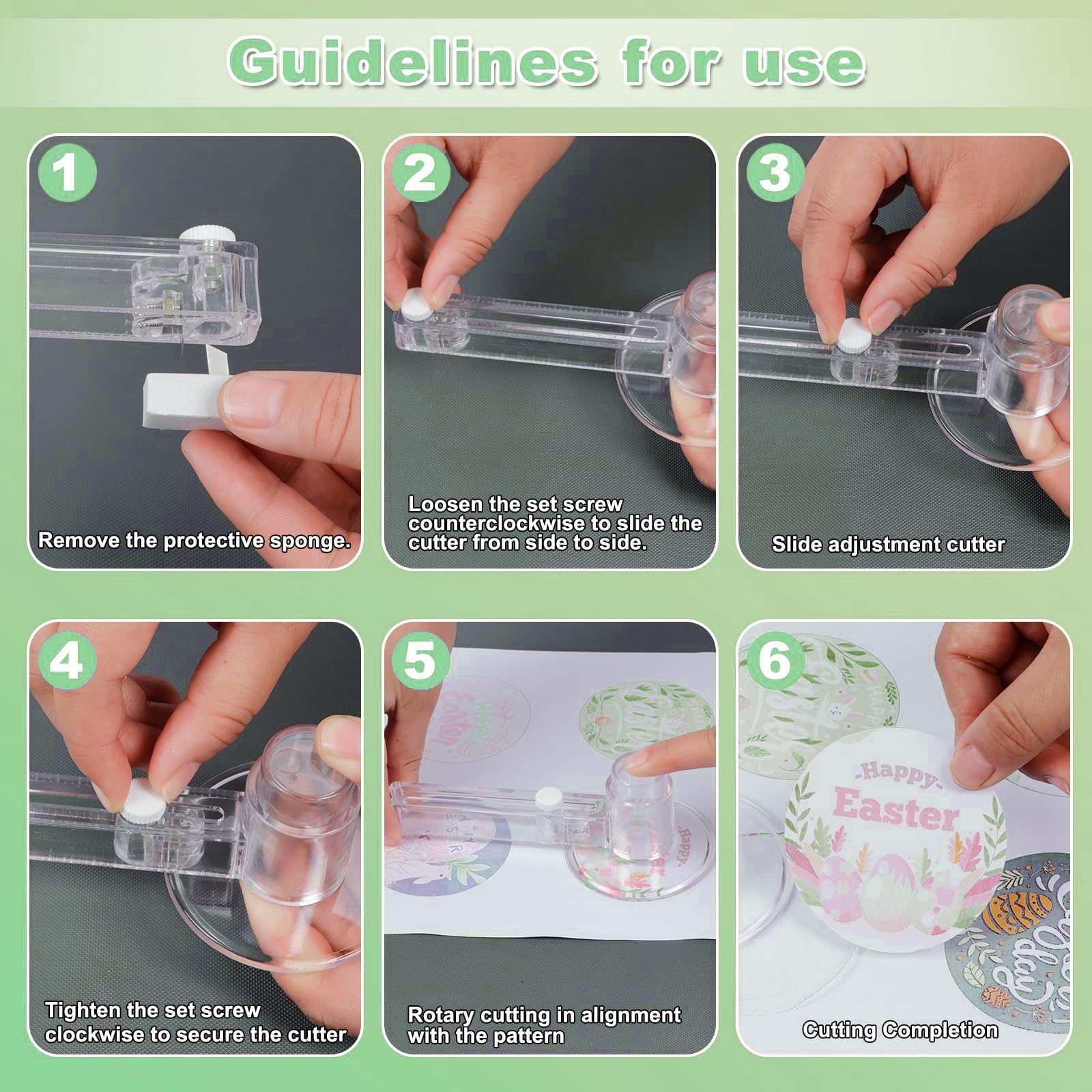Button Maker Supplies Circle Cutter, Circle Paper Cutter For 58 Mm2.25 ...