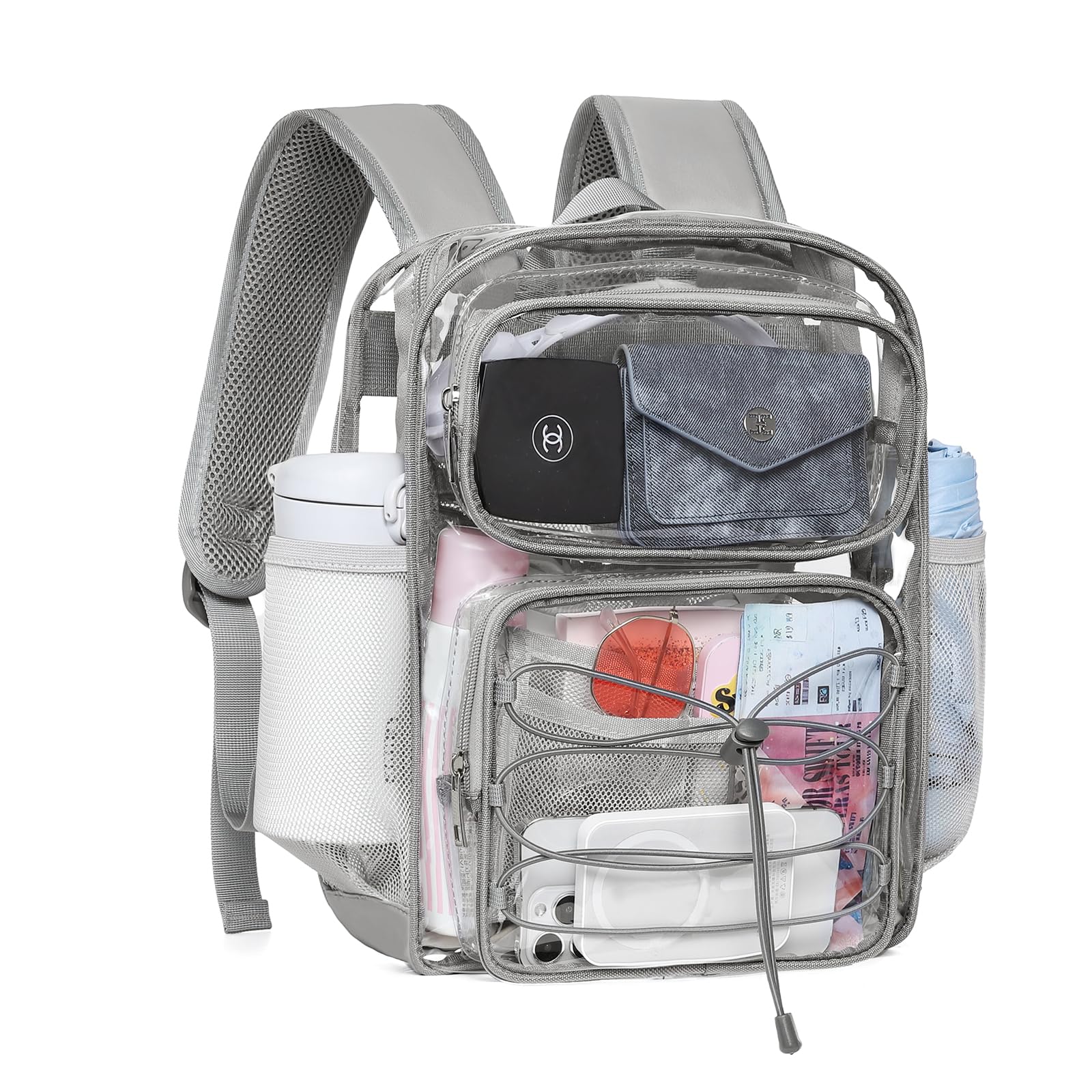 Amazon.com: Telena Small Clear Bag for Stadium Events Heavy Duty PVC ...