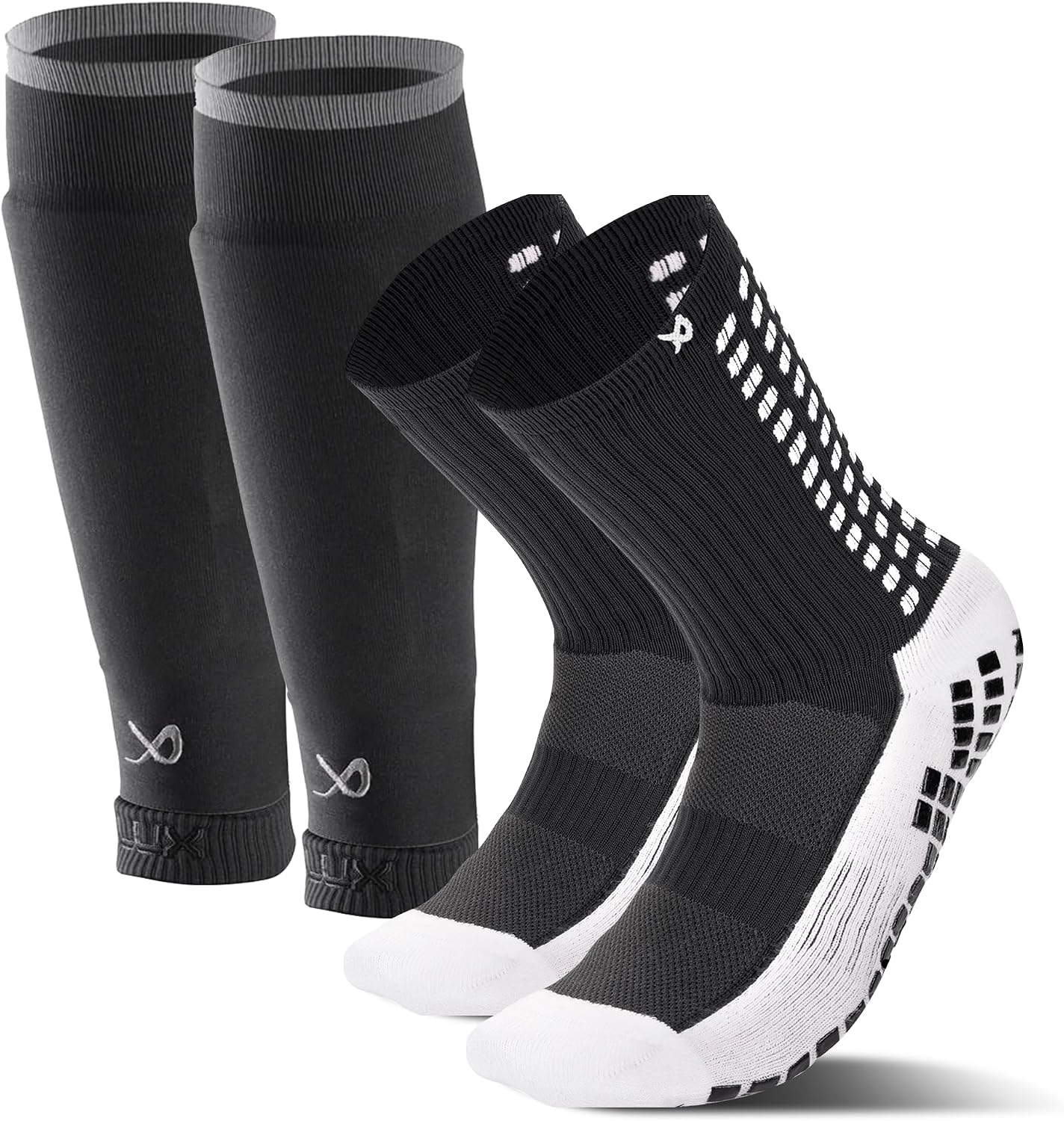 Amazon.com: LUX Sports Large Performance Grip Socks & Sleeves For Men ...