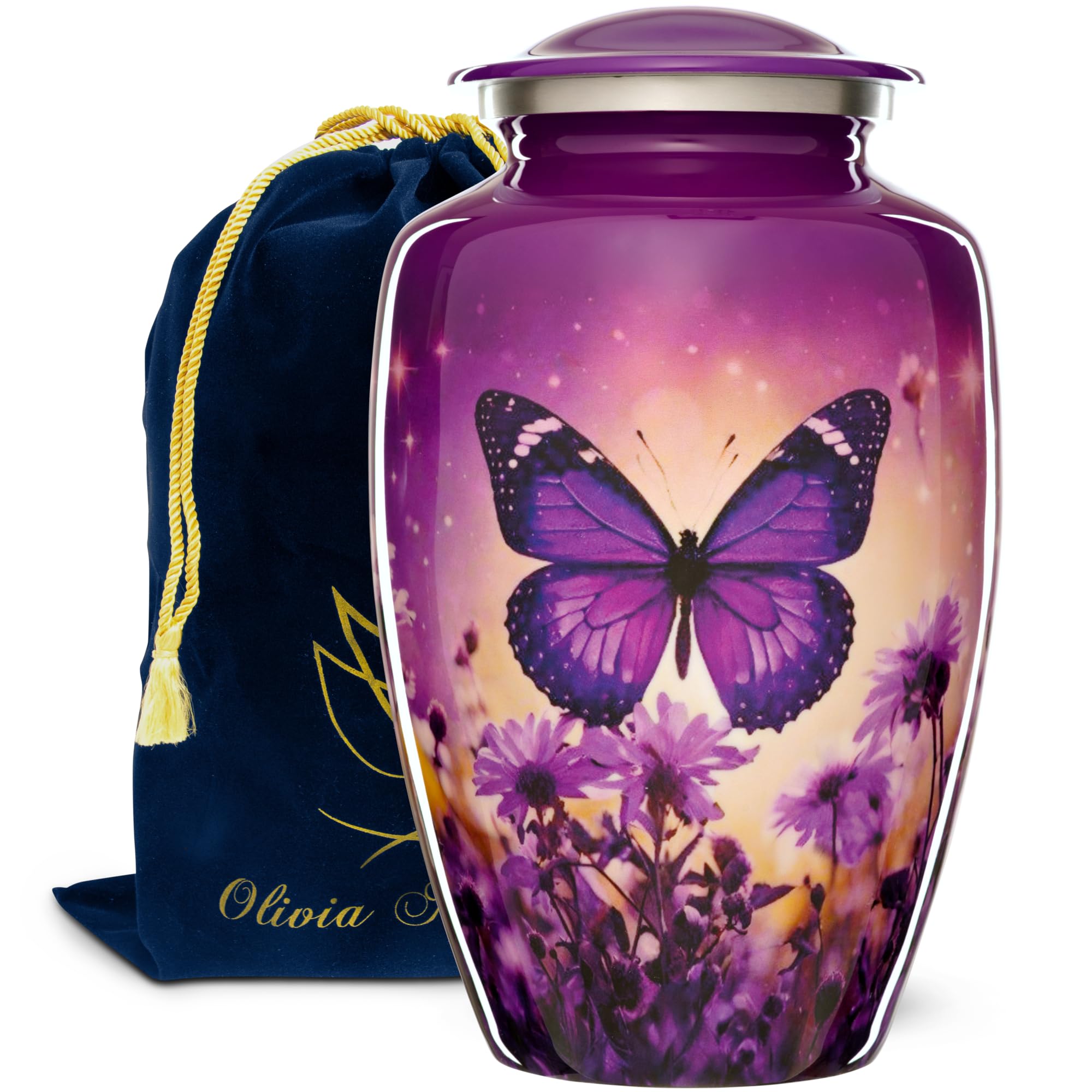 Amazon.com: Olivia Memorials Butterfly Urn for Ashes Women - Cremation ...