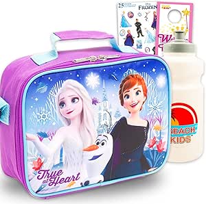 Amazon.com: Disney Frozen Lunch Box for Girls - Bundle with Insulated ...