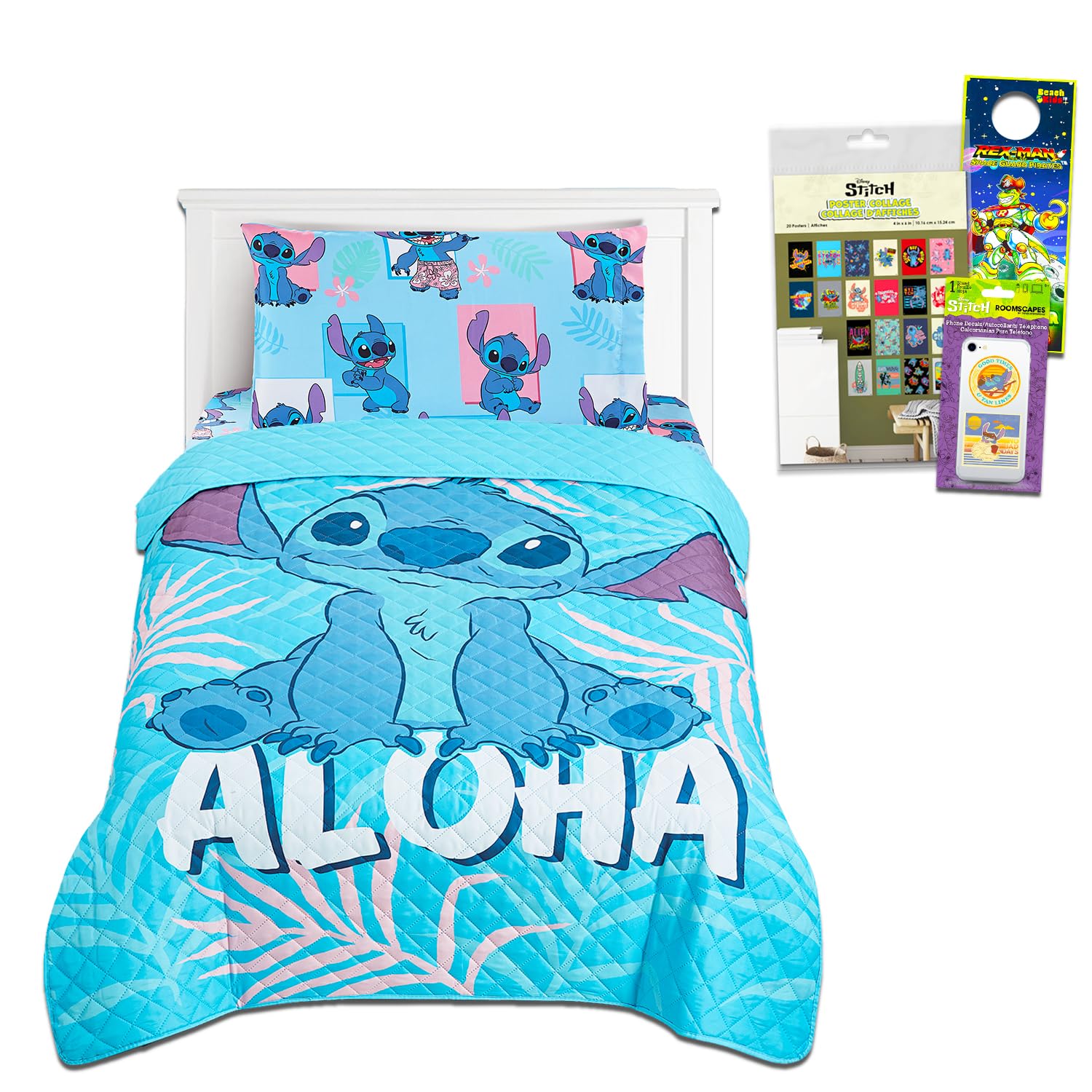 Amazon.com: Stitch Twin Size Bedding Set for Toddlers - Lilo and Stitch ...