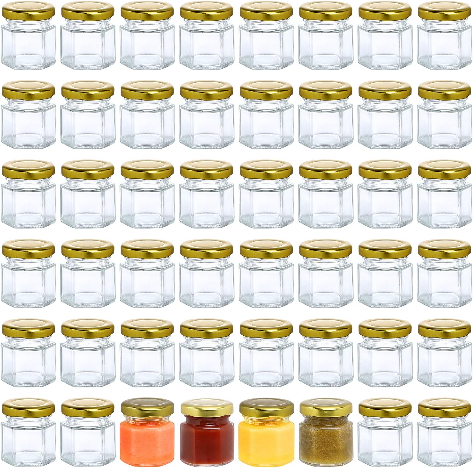 Amazon.com: Accguan 30 Pcs 1.5 oz Glass Jars with Silver Lids, Mini ...