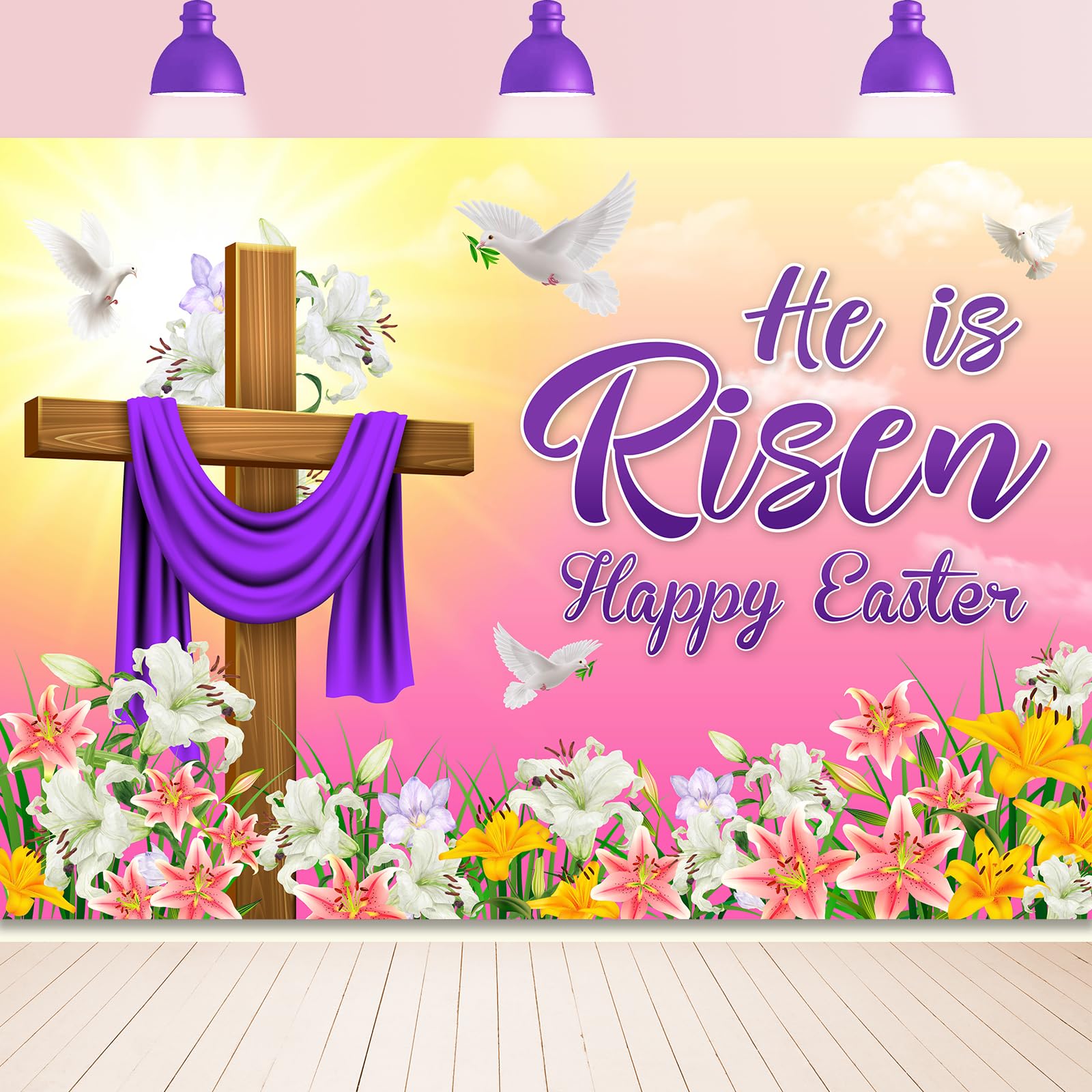Amazon.com : 7x5FT Happy Easter Backdrop,Easter Backdrop Happy Easter ...