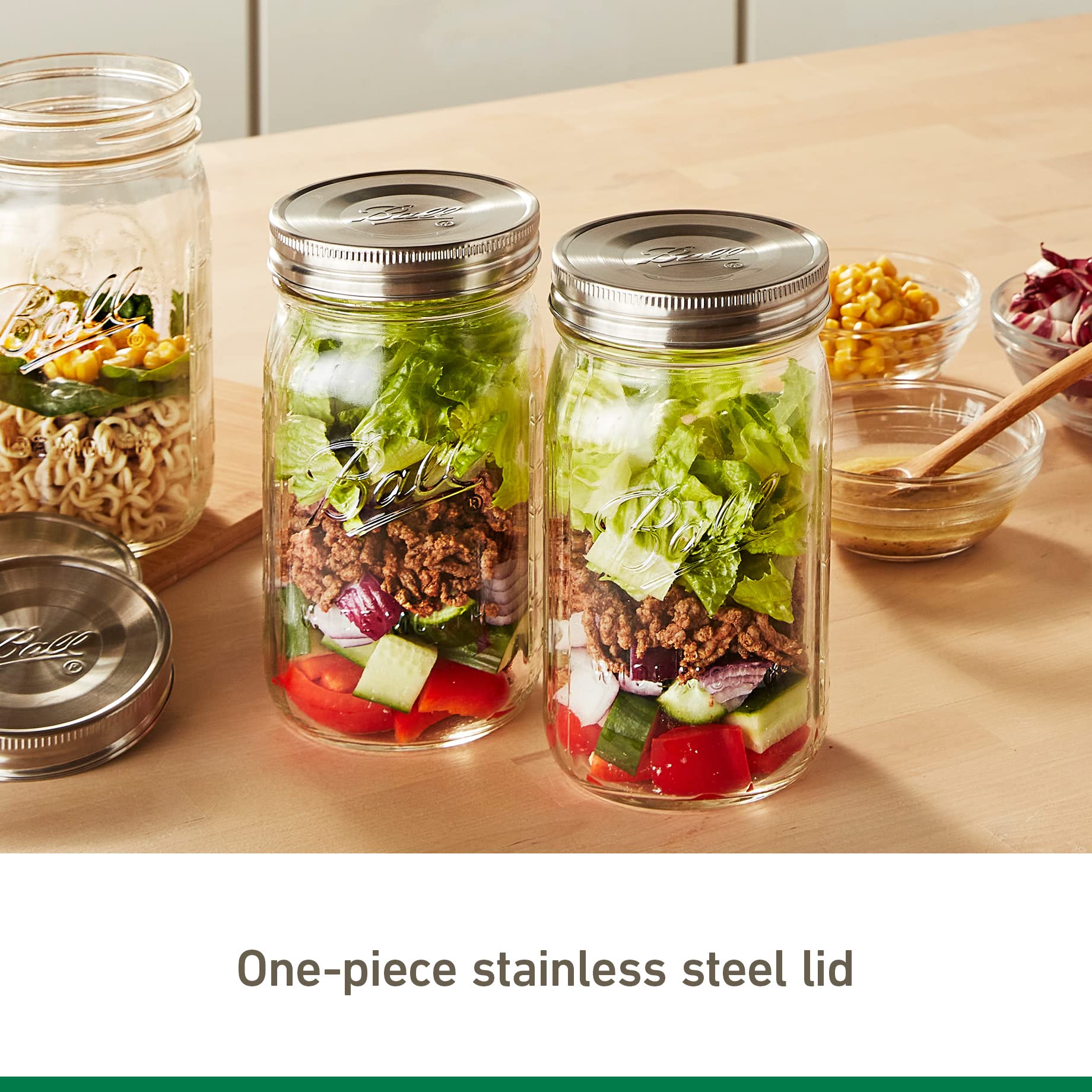 Snapklik.com : Ball Jar Stainless Steel One-Piece Mason Jar Lids