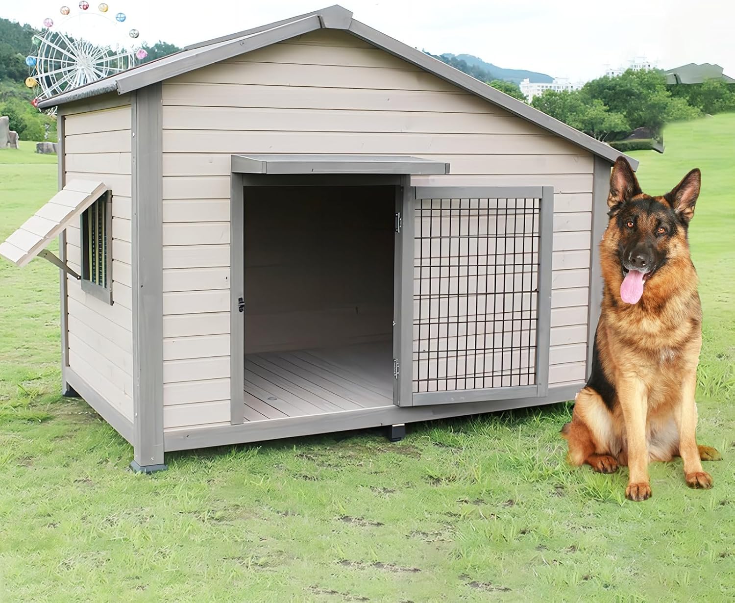 Amazon.com : Dog House Outdoor Large Breed Dog Houses for Large Dogs ...