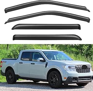 Amazon.com: IG Window Visor for Ford Maverick XL XLT Lariat 2022-2024, Rain Guard Tape-On Extra ...
