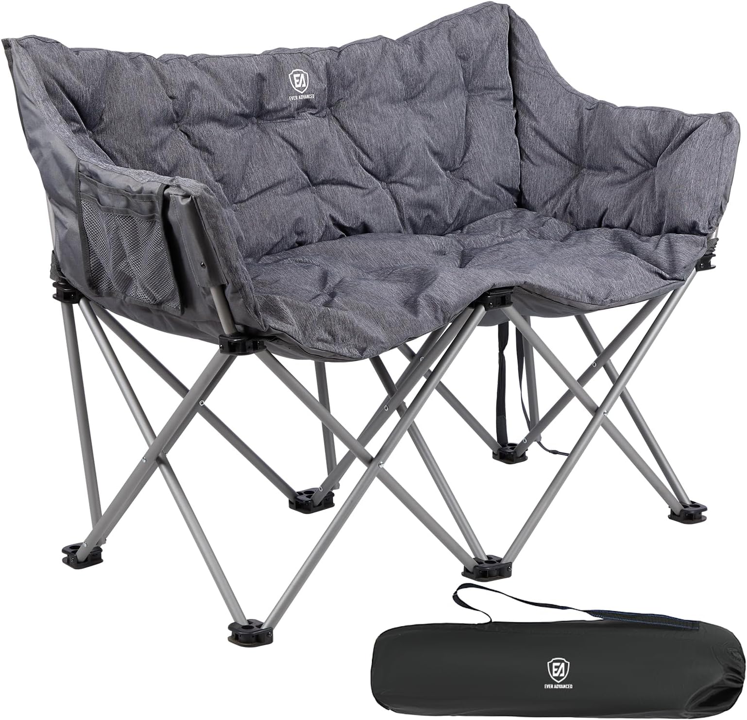 Amazon.com: EVER ADVANCED Double Camping Chair for Adults, Padded ...