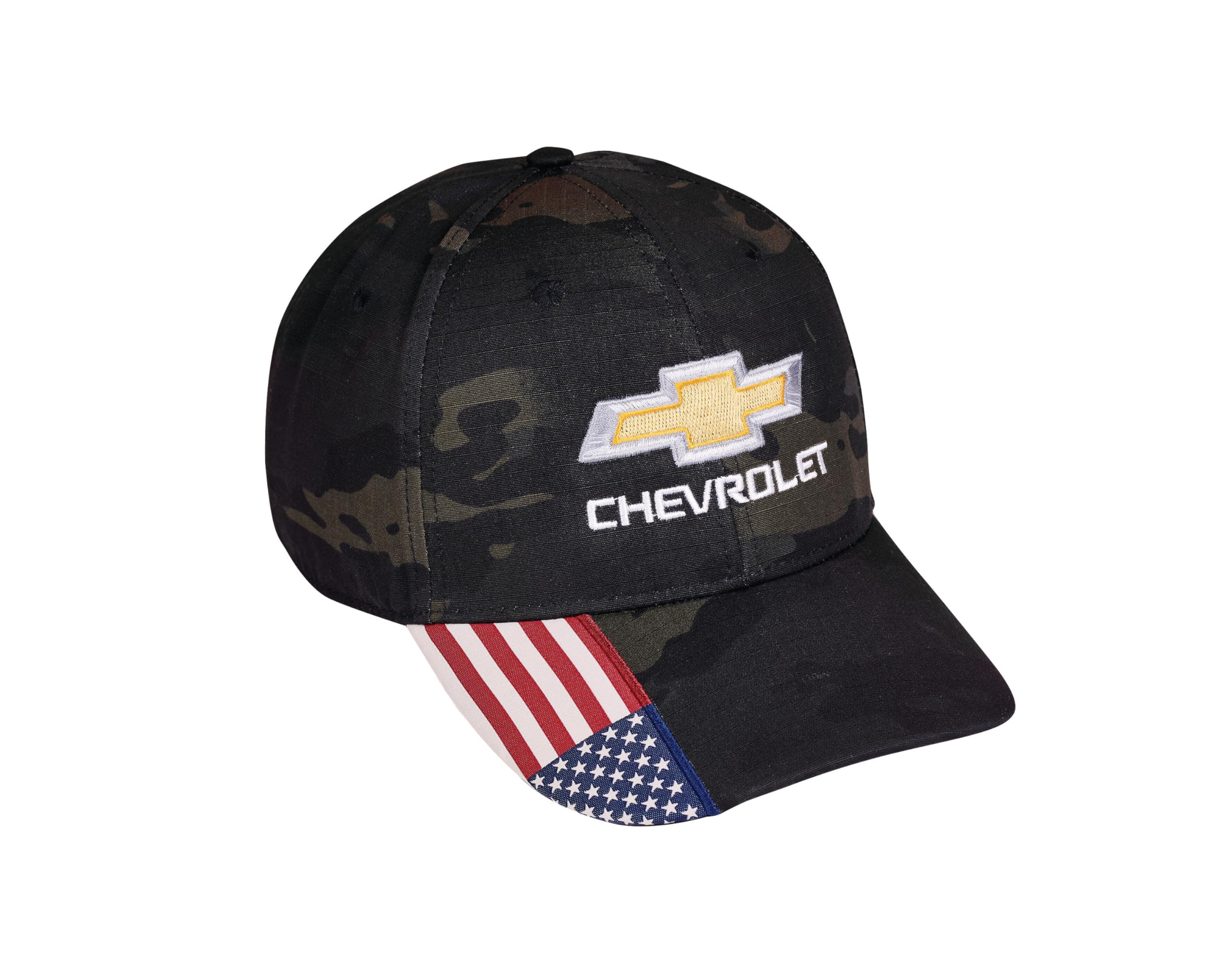 Chevy Bowtie Camo USA Flag Hat - Officially Licensed Chevrolet Cap at ...