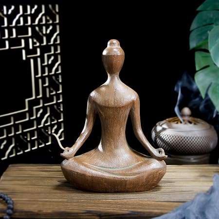 Amazon.com: Bellaa Lady Buddha Woman Statue Zen Yoga Pose Meditation ...