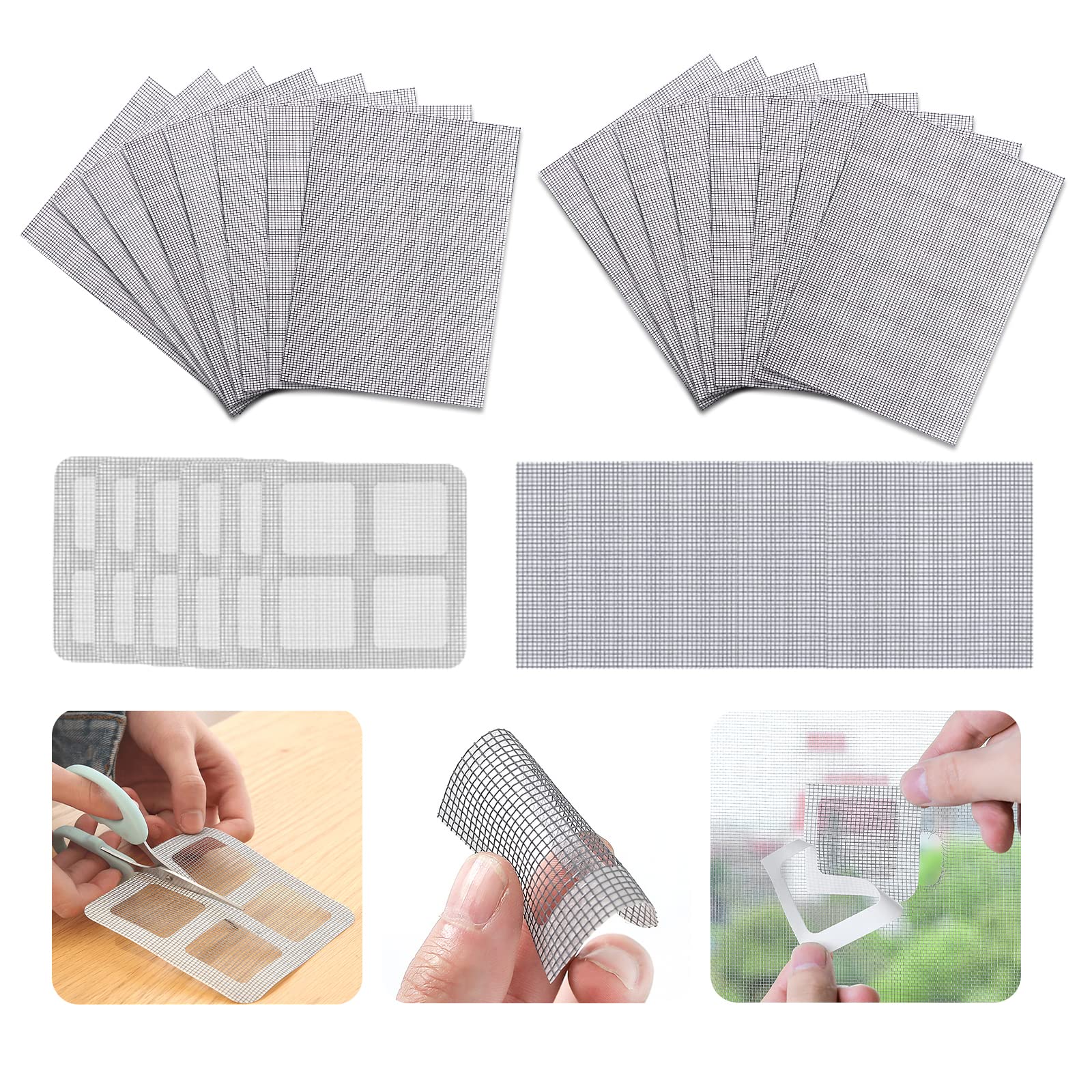 Snapklik.com : 32PCS Window Screen Repair Kit, Adhesive Screen Door ...