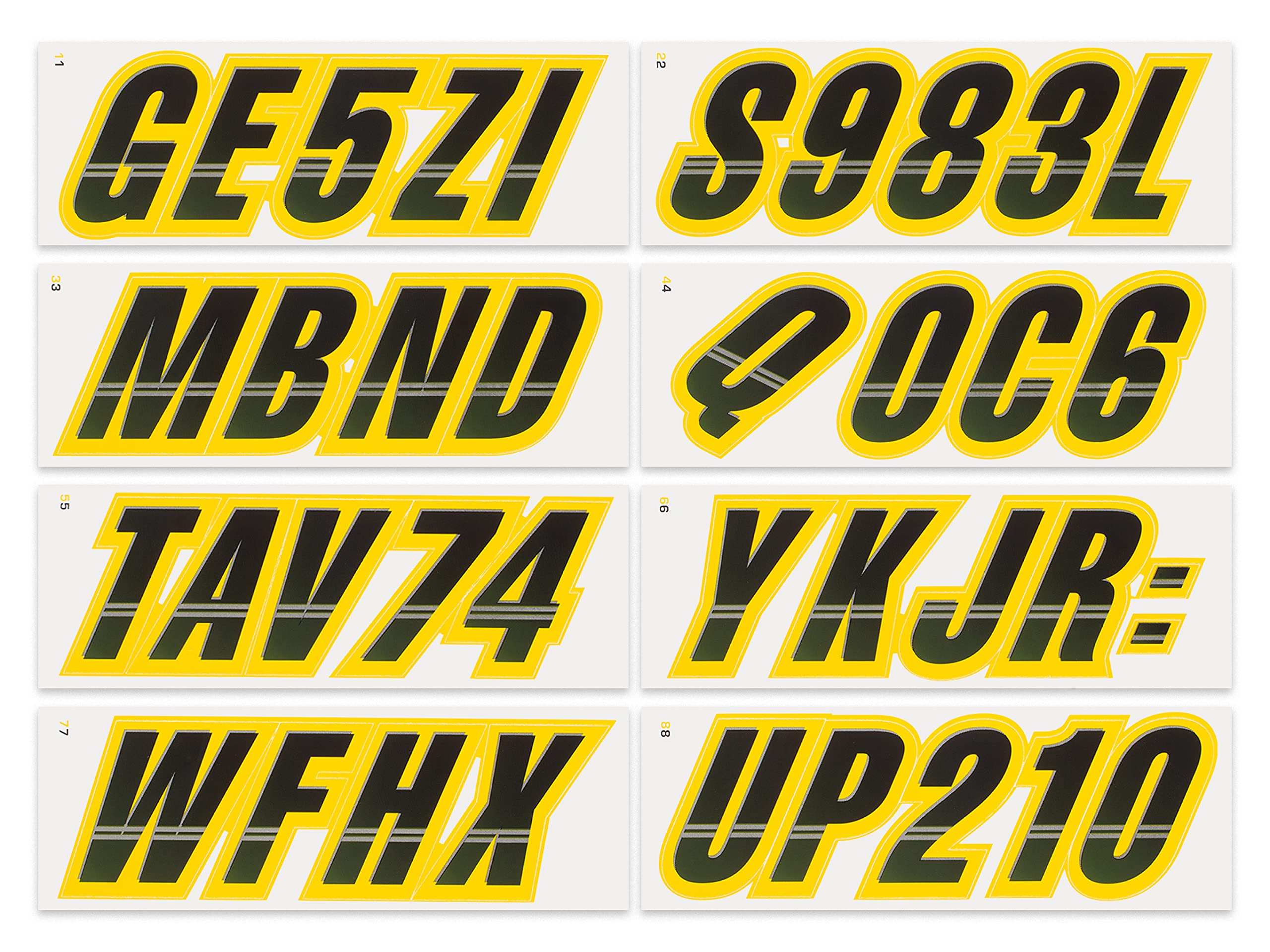 Snapklik.com : STIFFIE Techtron Black/Yellow 3" Boat & PWC Registration ...