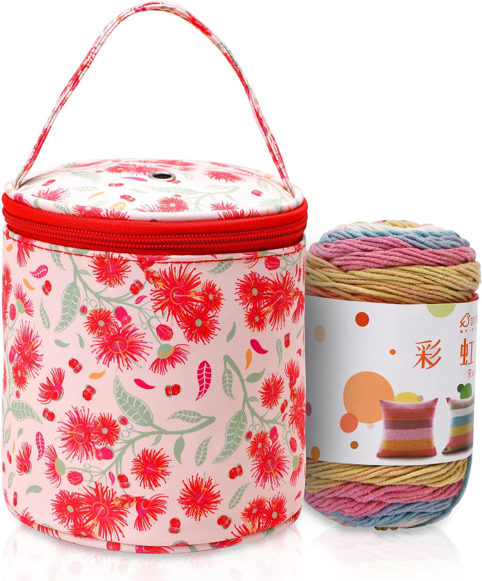 Amazon.com: LeCorner Yarn Bag, Small Crochet Bag Organizer, Drawstring ...