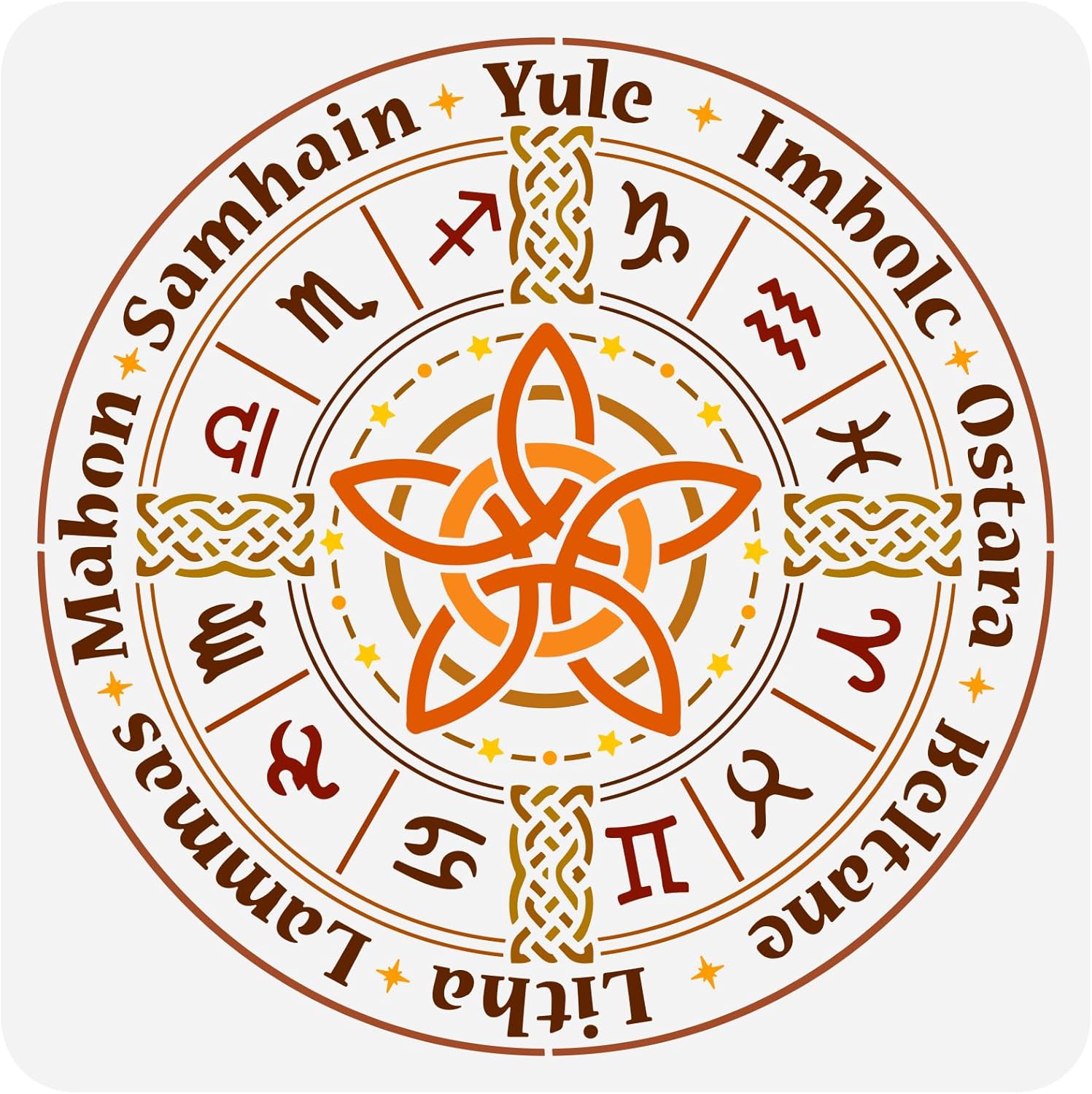 Amazon.com: FINGERINSPIRE Zodiac Symbols Stencil 11.8x11.8 inch ...